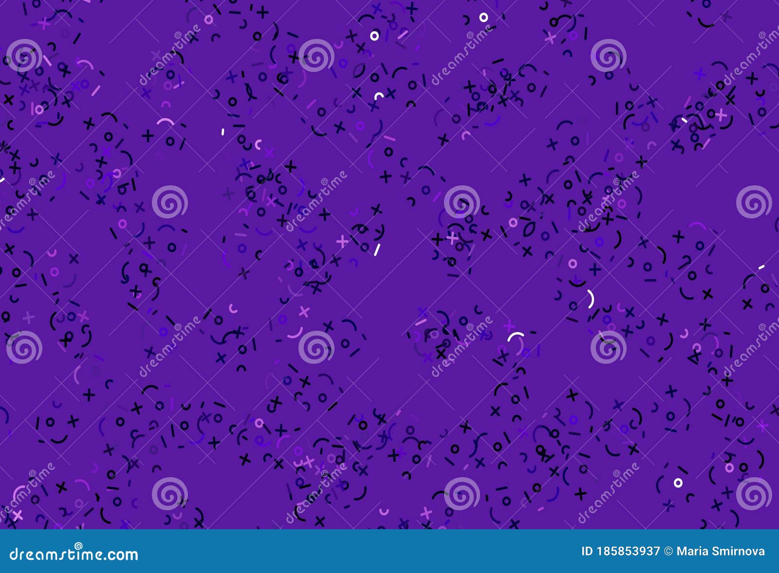 Purple Math Multiplication Square Cartoon Vector | CartoonDealer.com ...