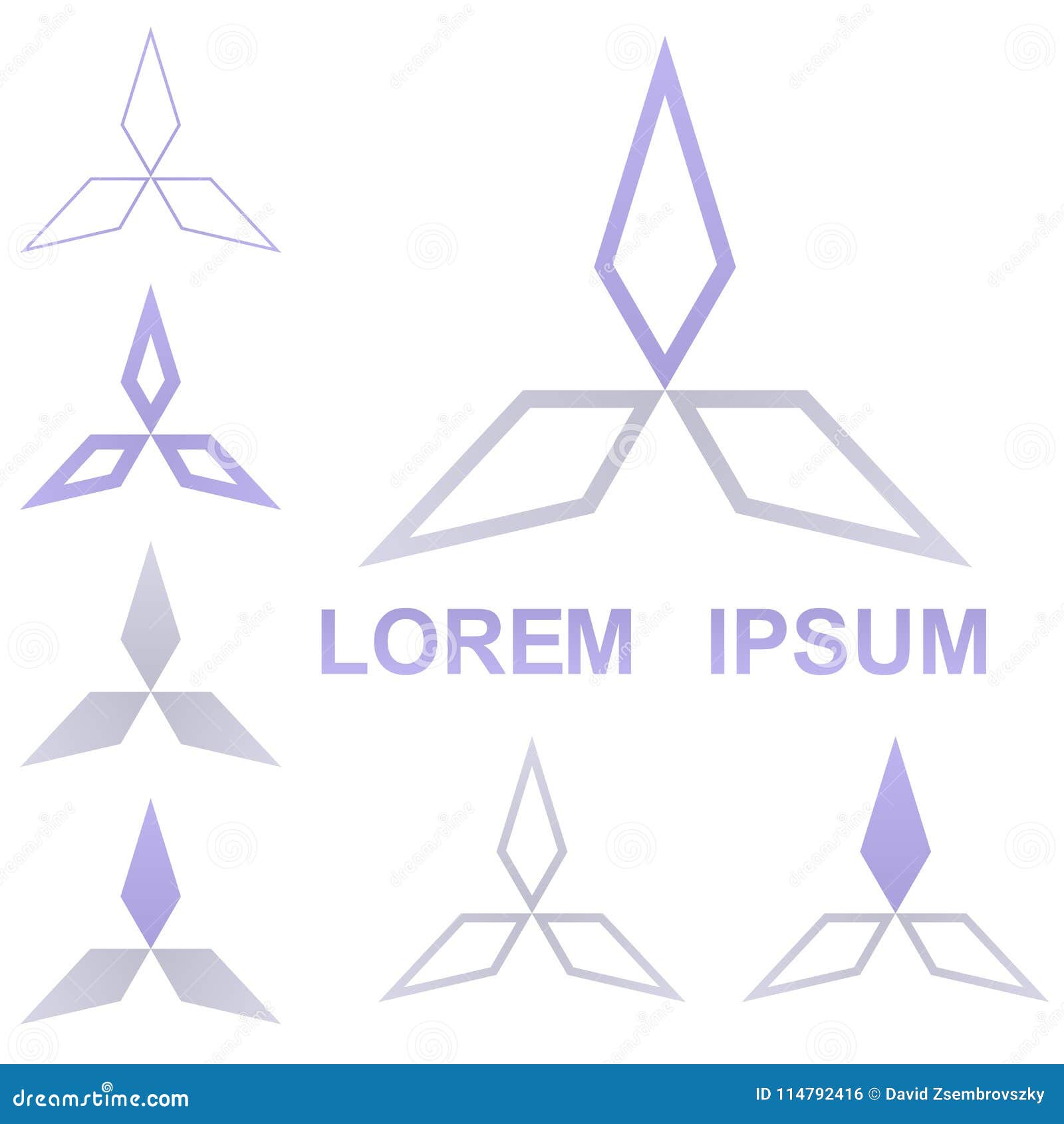 Triangle logo design set stock vector. Illustration of corporate ...