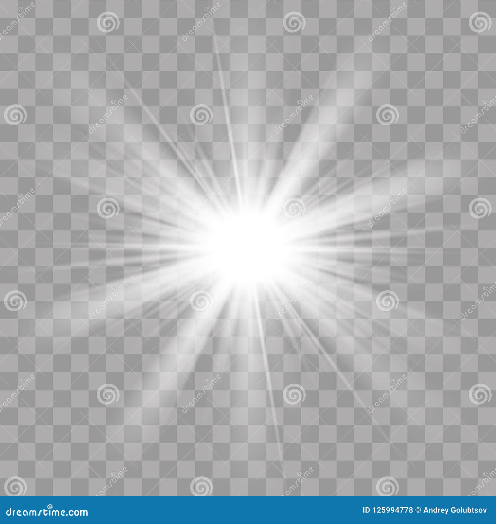 Light Rays Flash Sun Star Shine Radiance Effect Stock Vector ...