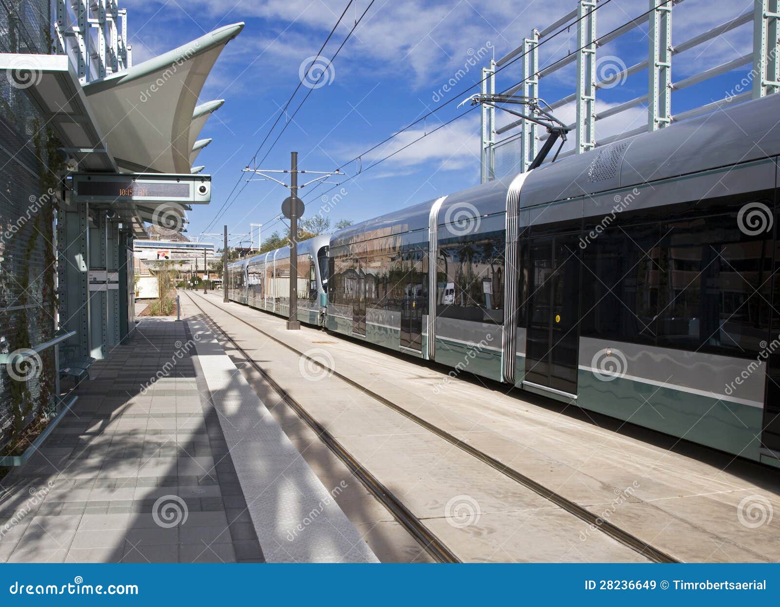 Light Rail stock image. Image of green, clouds, tracks - 28236649