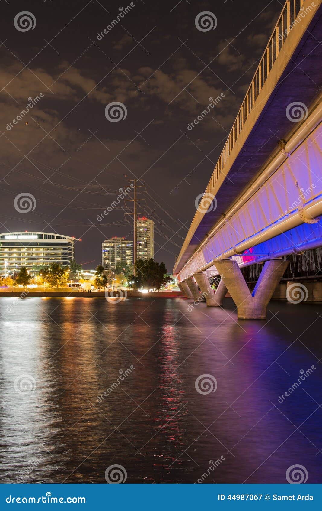 Light Rail Bridge at Tempe, AZ Stock Image - Image of urban, bridges ...
