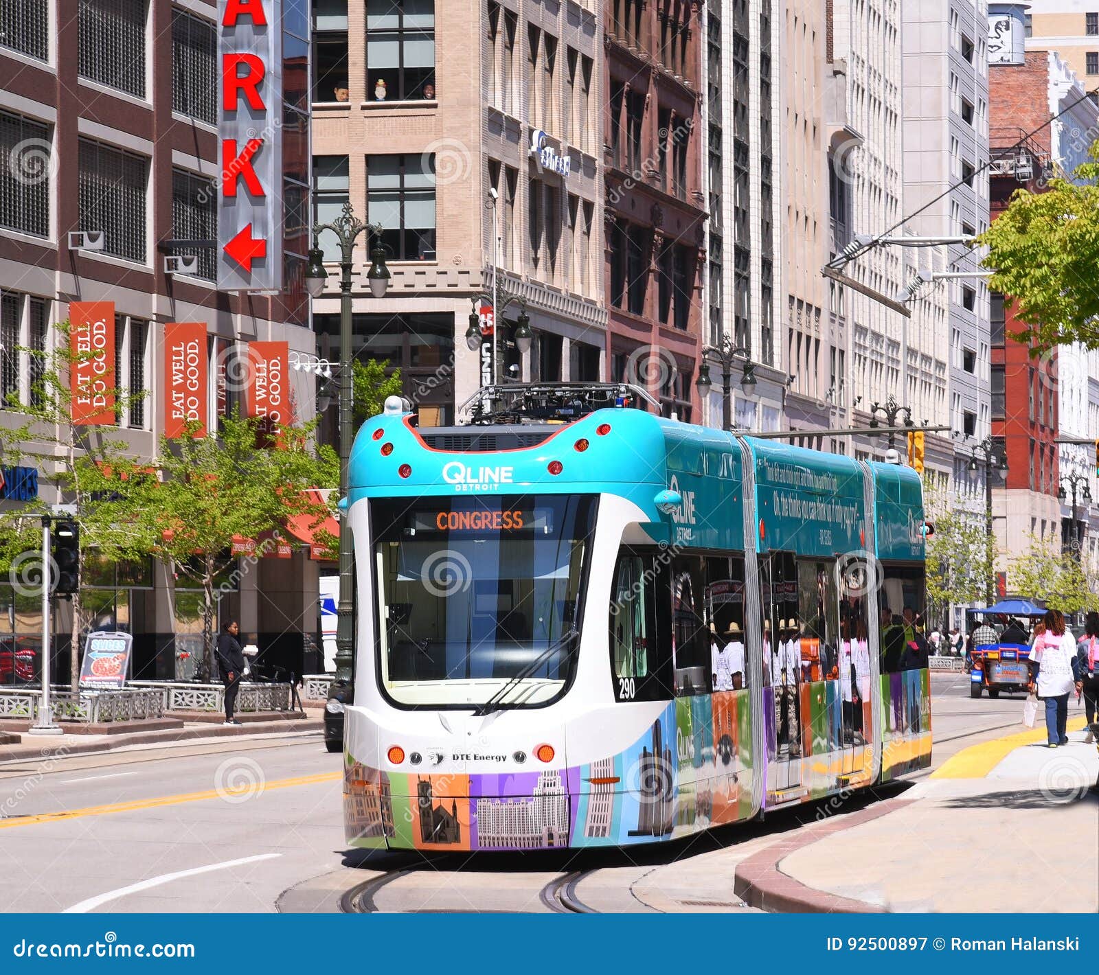 Light Rail in Detroit editorial photography. Image of electric - 92500897