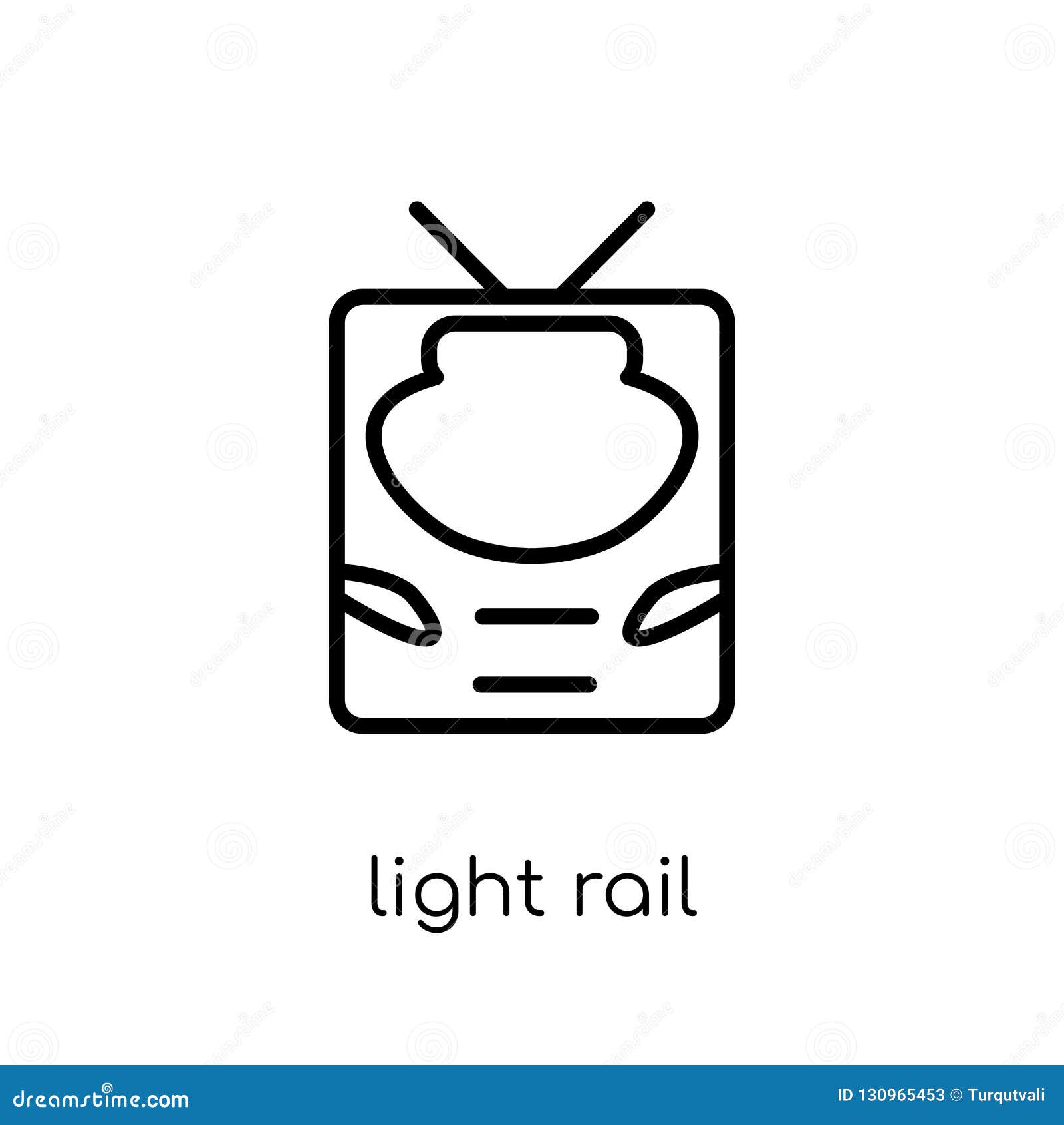 Light Rail Icon from Transportation Collection. Stock Vector ...
