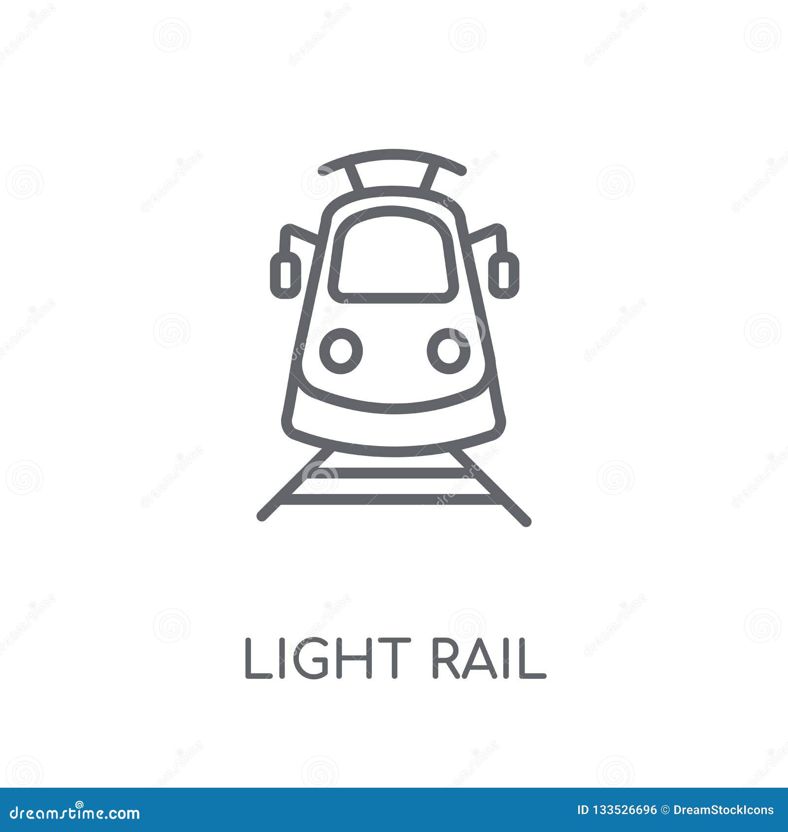 Light Rail Linear Icon. Modern Outline Light Rail Logo Concept O Vector ...