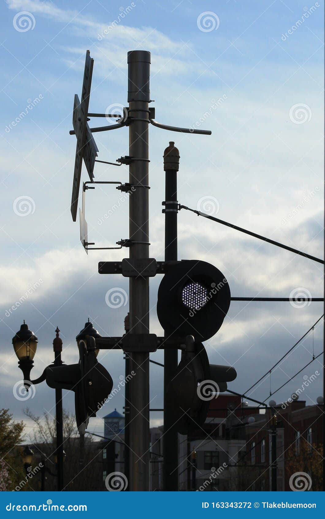 Rail Signal, Catenary Overhead Line, Power Transmission Line Tower ...