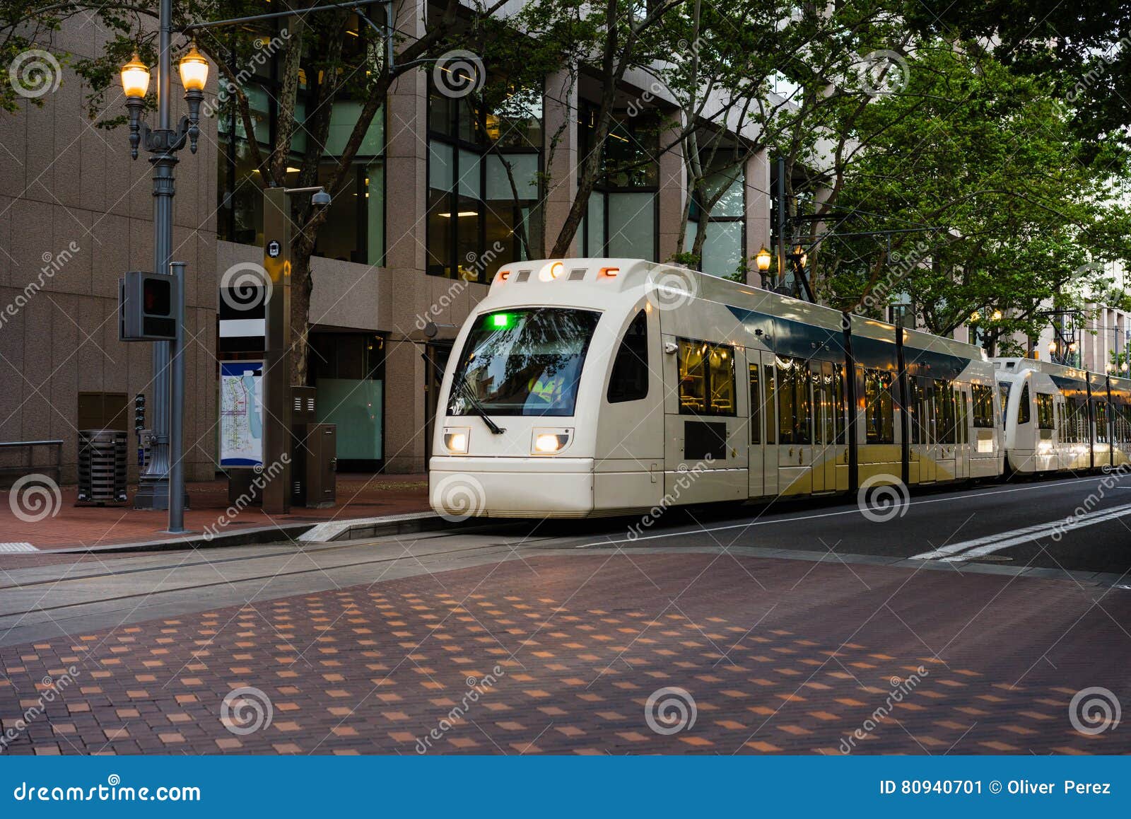 Light rail street cars stock image. Image of electricity - 80940701
