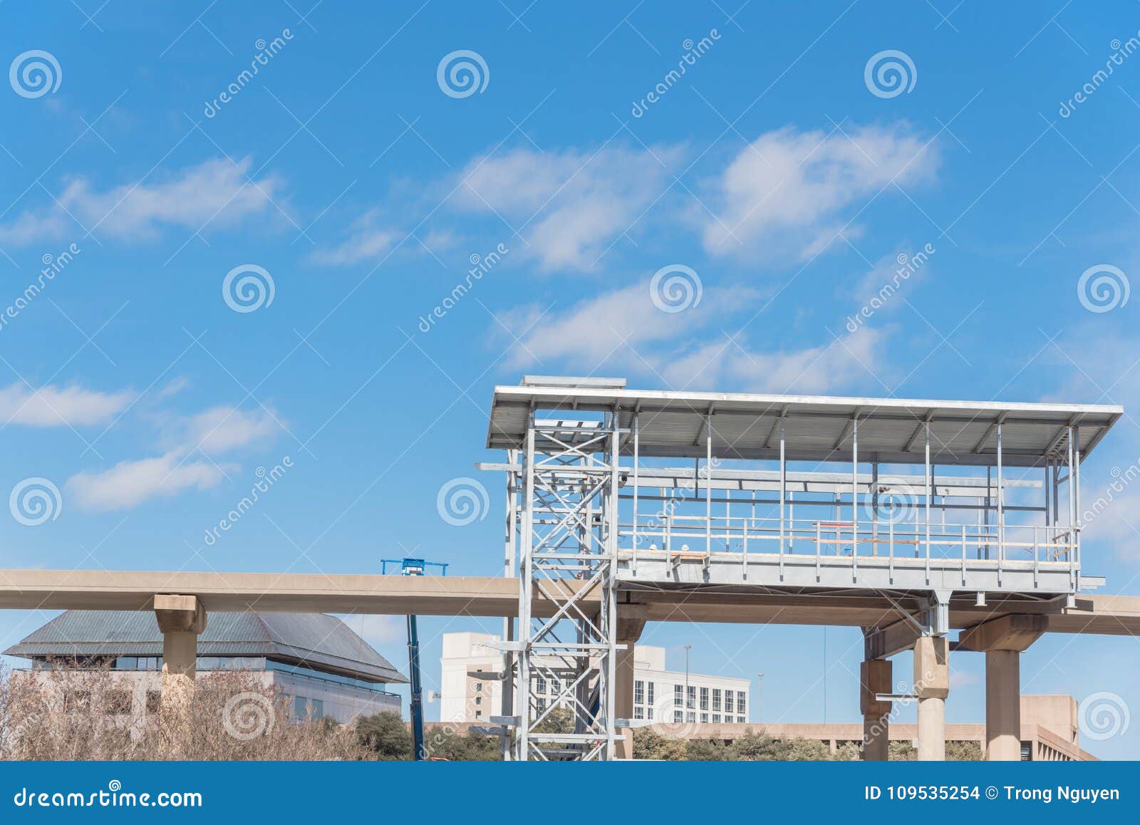 Light Rail System Station Under Construction in Las Colinas, Irving ...