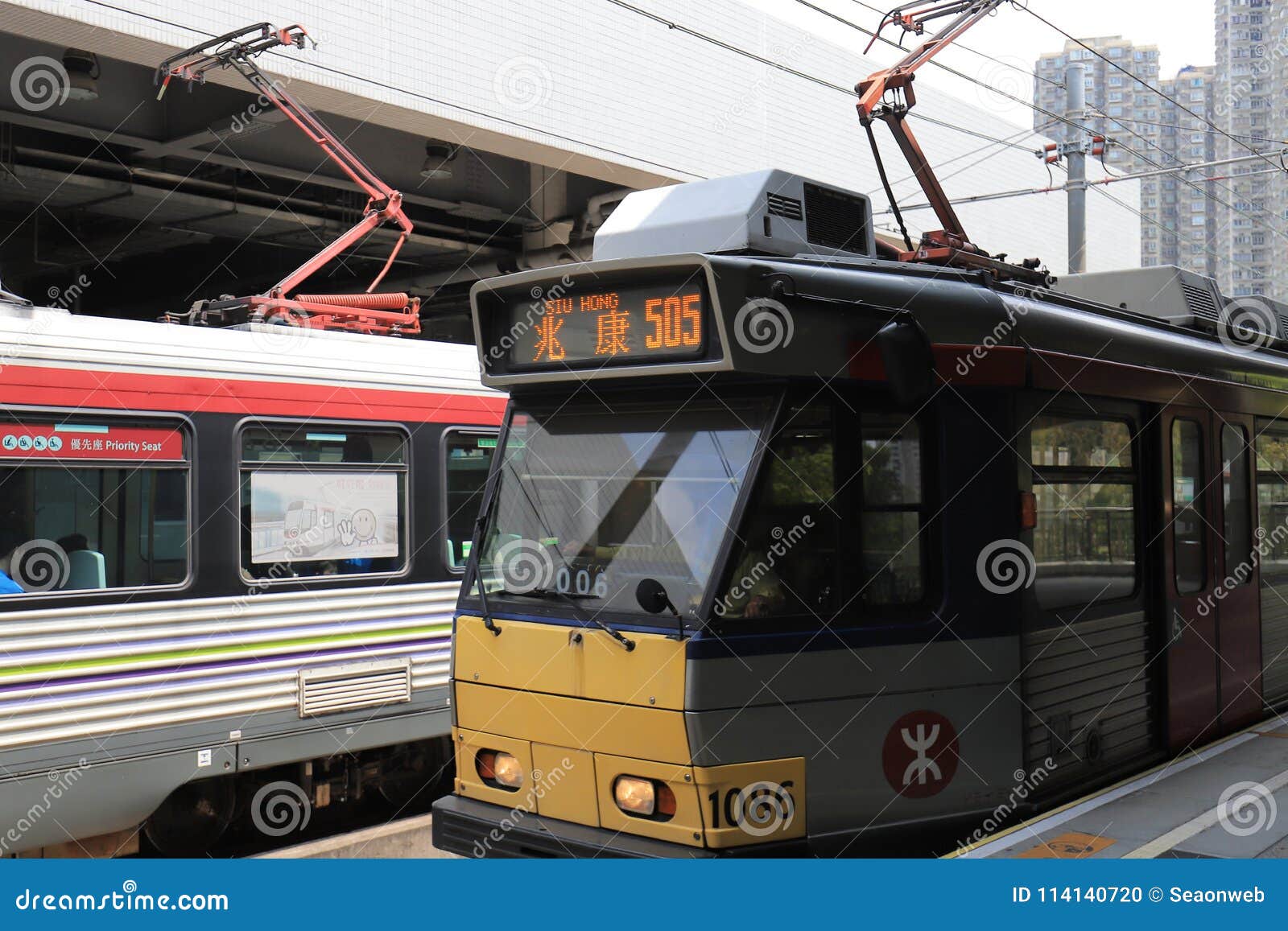 A Light Rail System in Tuen Mun Hk Editorial Image - Image of modern ...