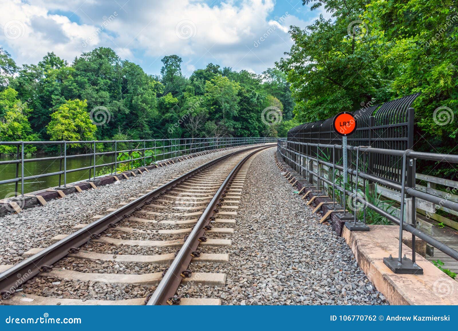 Light Rail Tracks stock photo. Image of perspective - 106770762