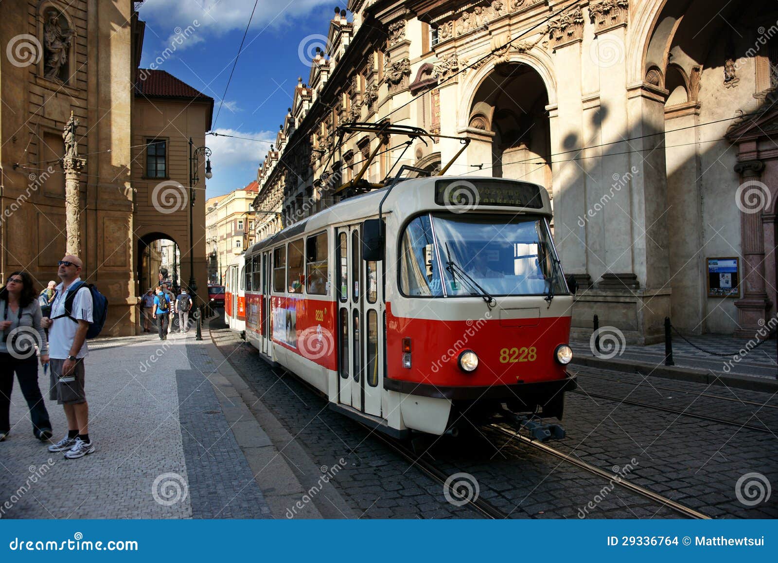 Light rail train in Prague editorial stock image. Image of blue - 29336764