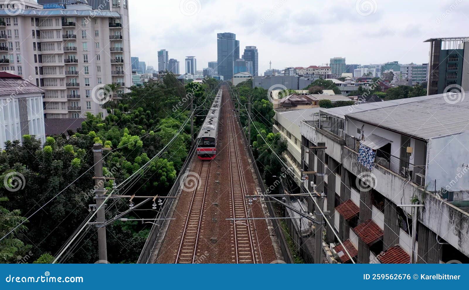 The Light Rail Transit or LRT. Another Perspective of the Railway. a ...