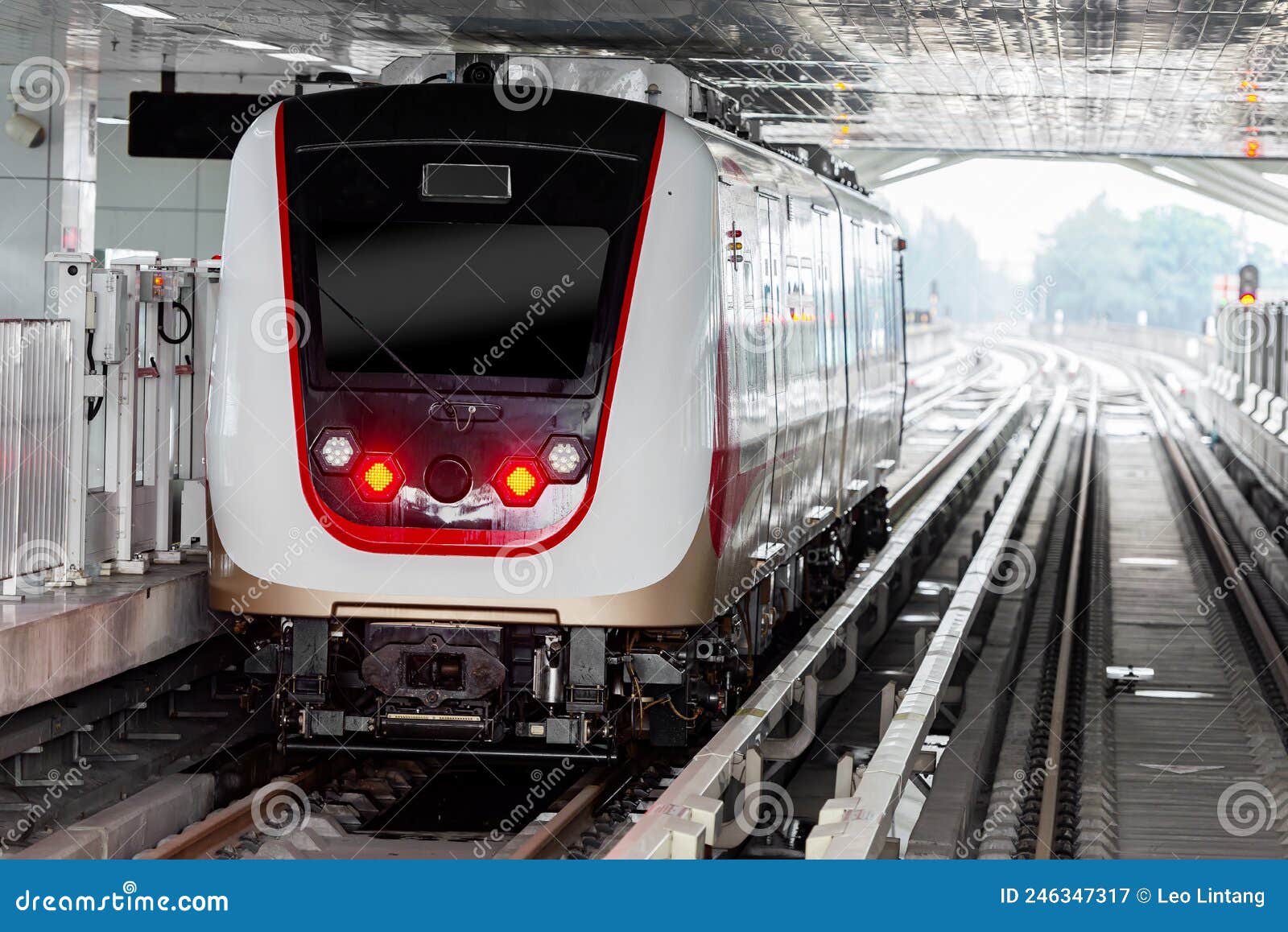 Light Rail Transit LRT Train Stock Image - Image of metro, modern ...