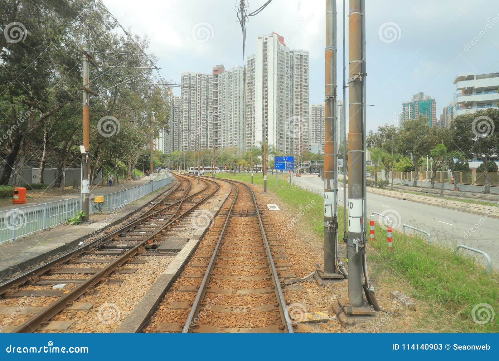 The Light Rail Transit in Tuen Mun Hk Editorial Stock Photo - Image of ...
