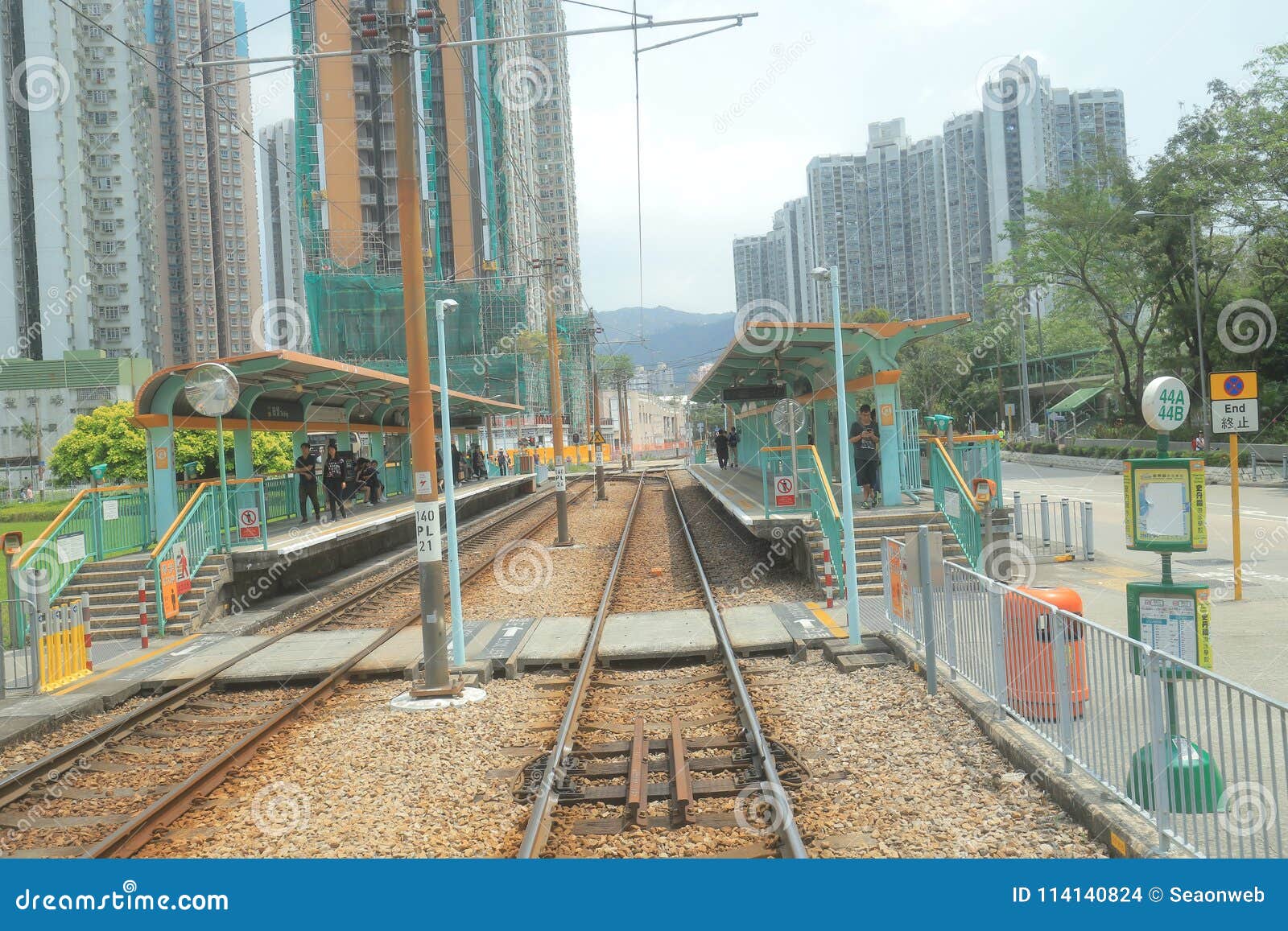 The Light Rail Transit in Tuen Mun Hk Editorial Stock Image - Image of ...