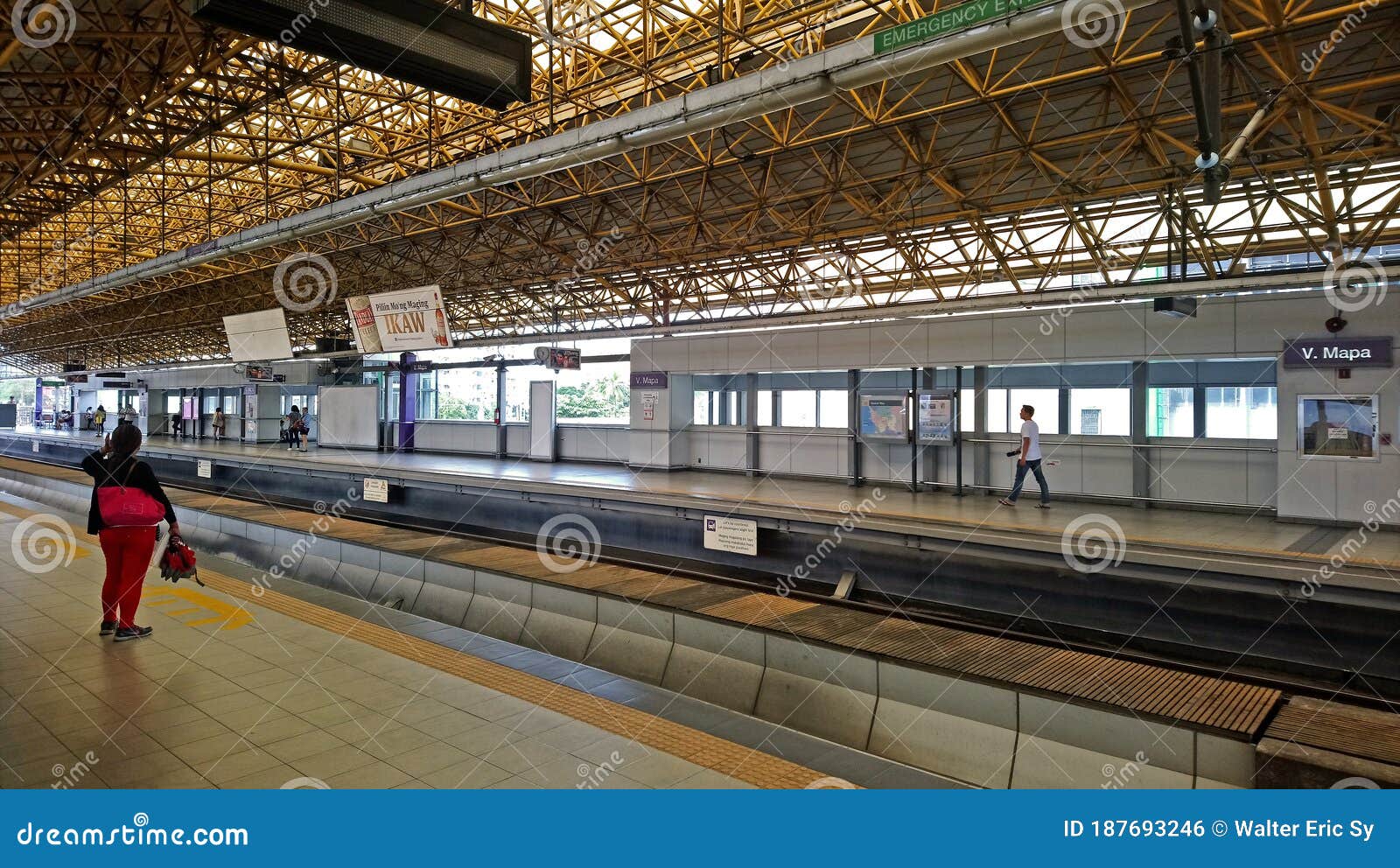 Light Rail Transit 2 V. Mapa Station Platform in Manila, Philippines ...