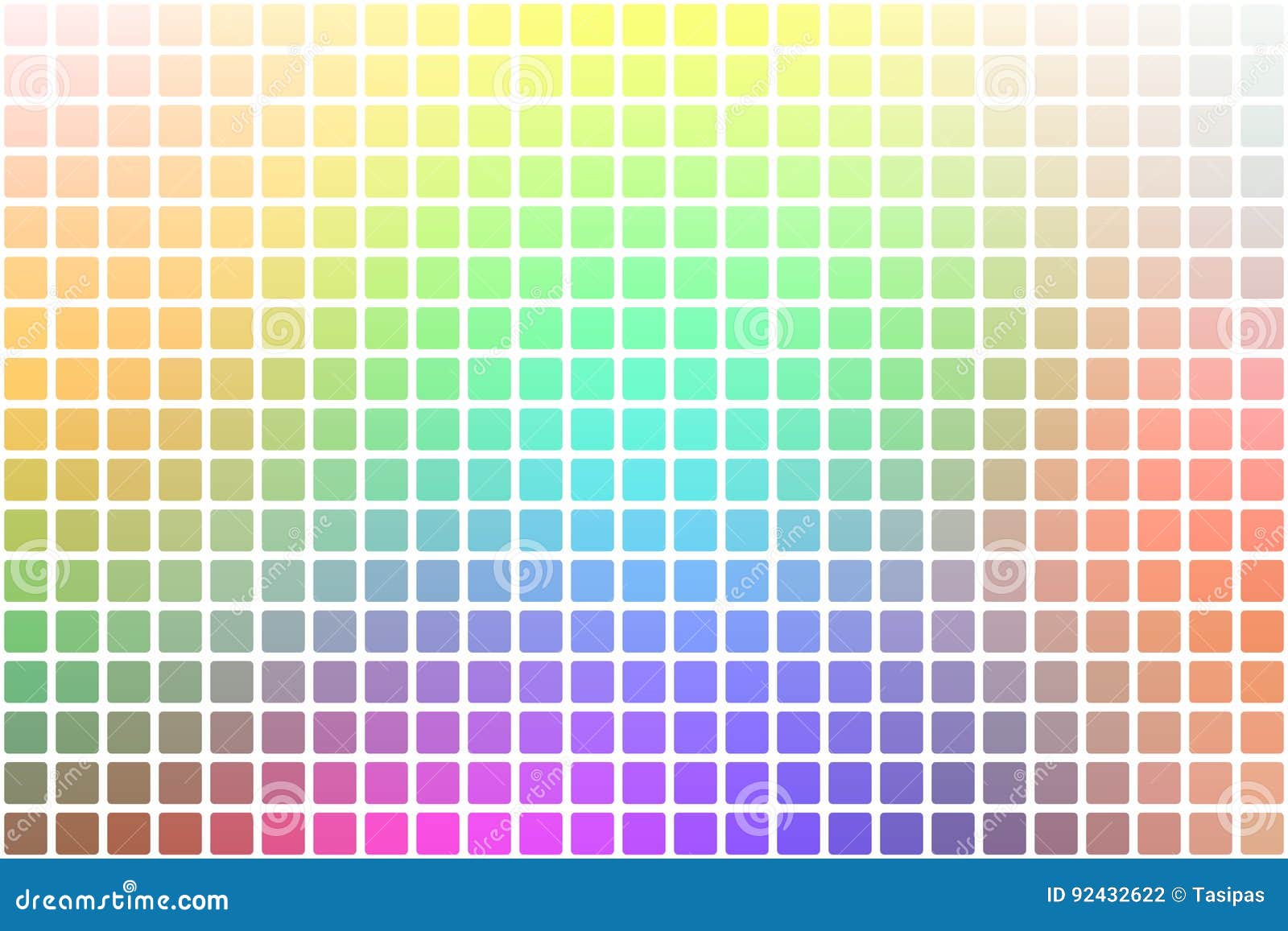 Light Rainbow Abstract Rounded Mosaic Background Over White Stock ...