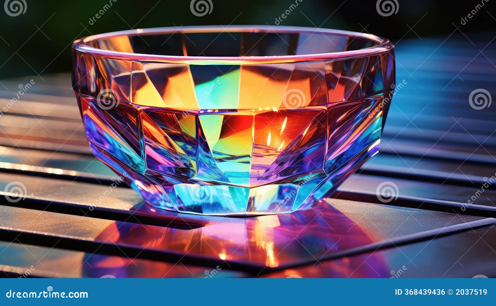 Spectrum Refraction In Water Droplets On Glass Against Neon-lit ...