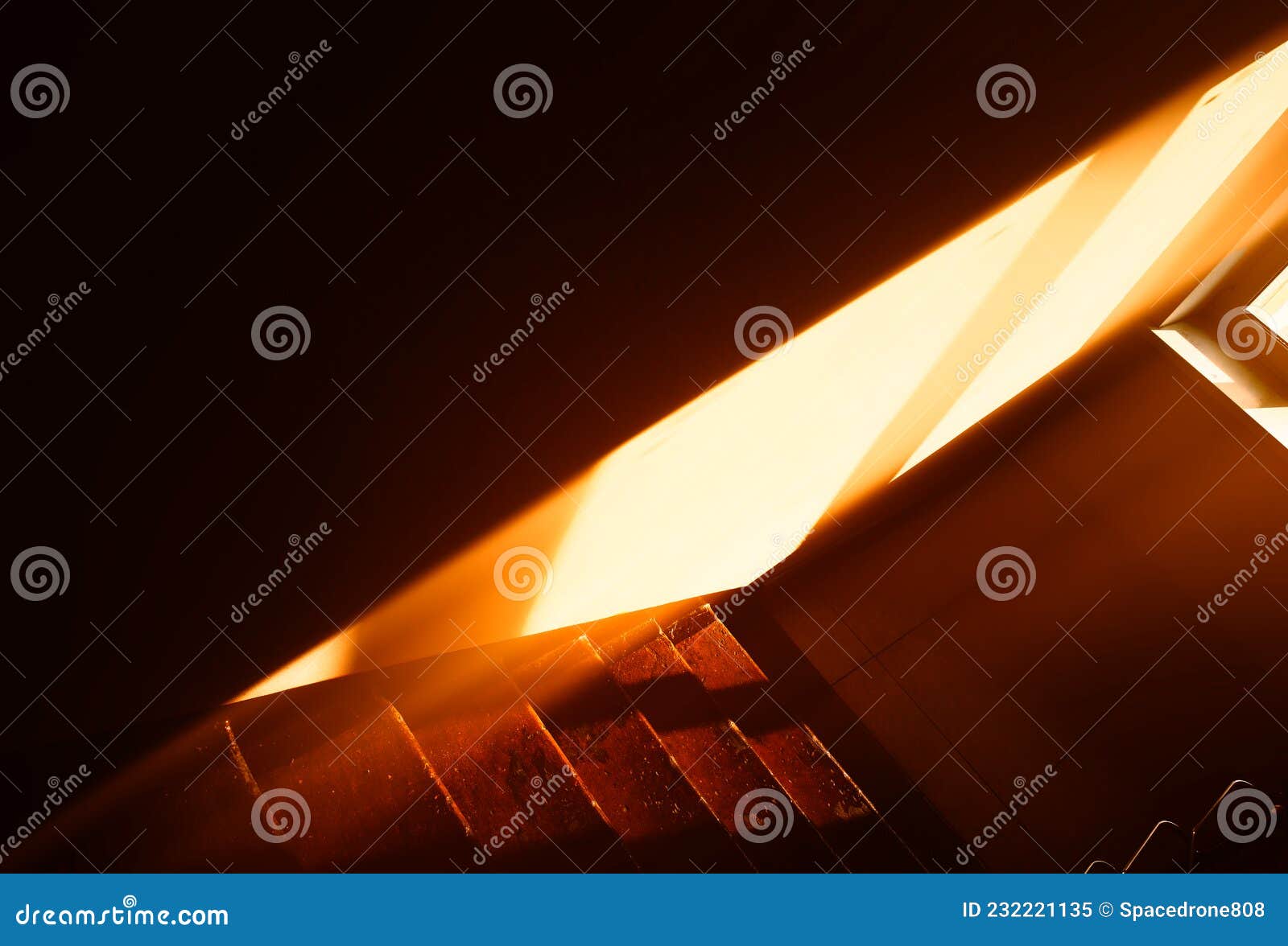 Light Ray Falling on Vintage Upstairs Backdrop Stock Image - Image of ...