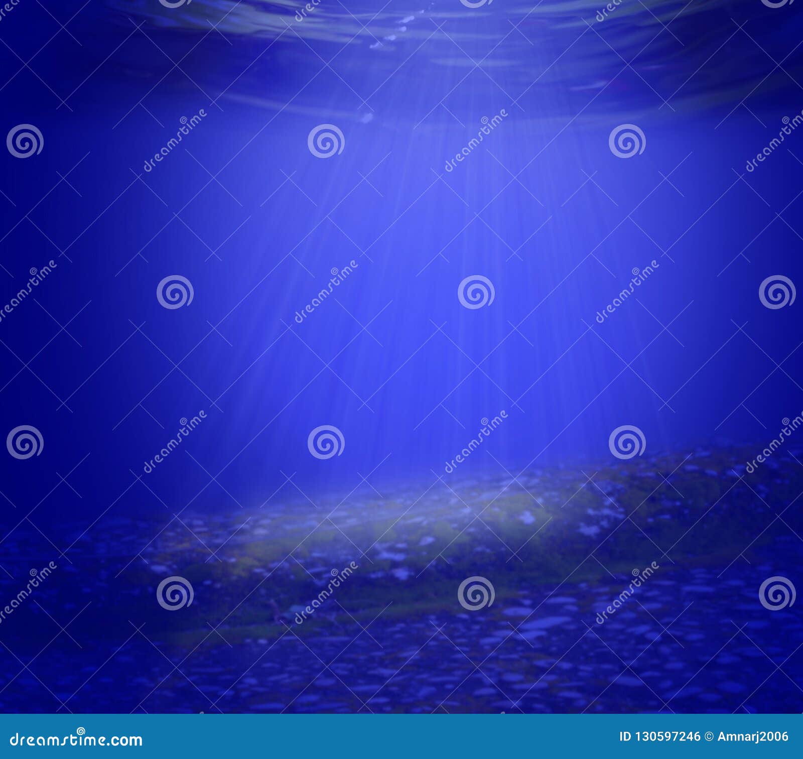 Light Ray in Under Deep Sea Background. Stock Photo - Image of water ...