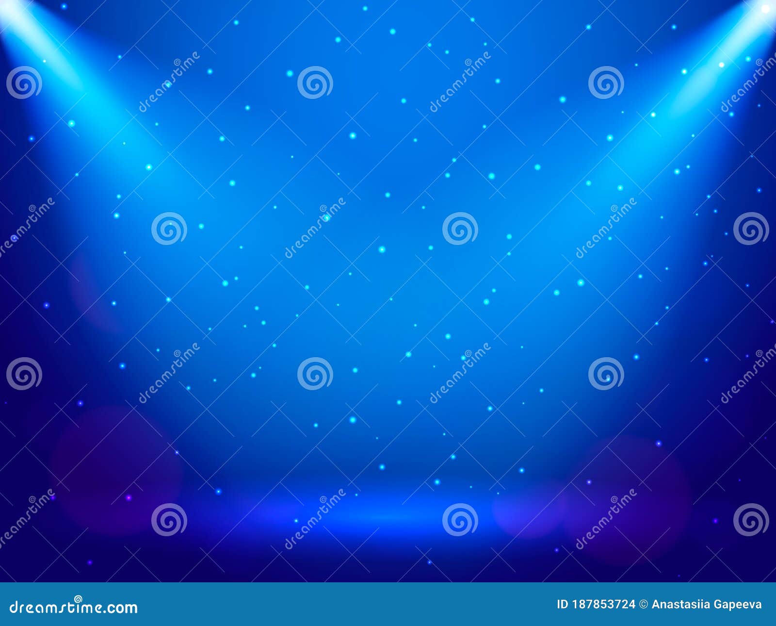 Light Rays on a Blue Background. Vector Stock Illustration Stock Vector ...