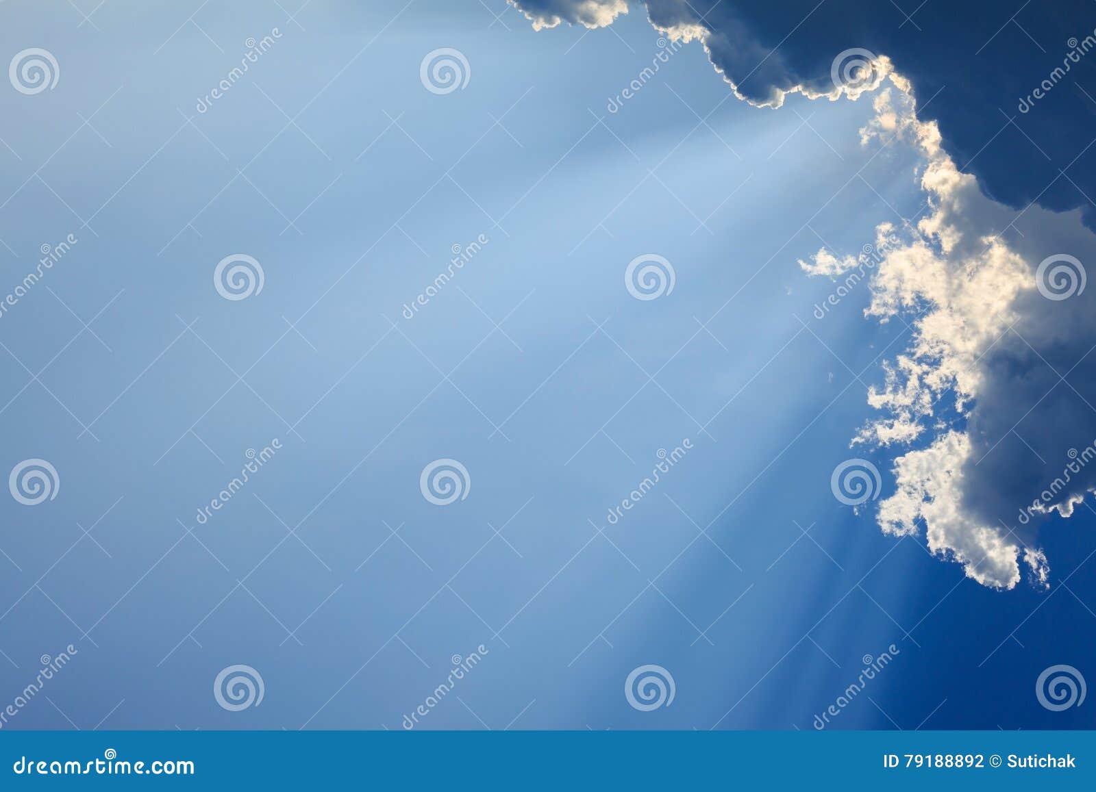 Light rays on blue sky stock photo. Image of heaven, overcast - 79188892