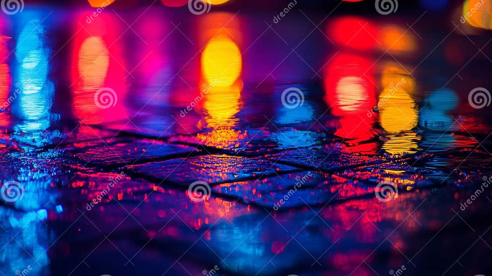 Light Rays with Bright Reflections on Shiny Surfaces Stock Illustration ...