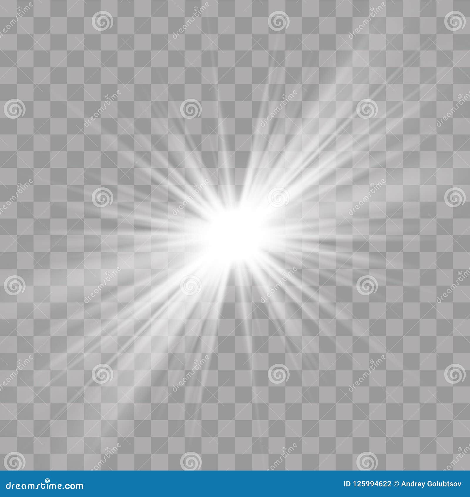 Light Rays Flash Sun Star Shine Radiance Effect Stock Vector ...
