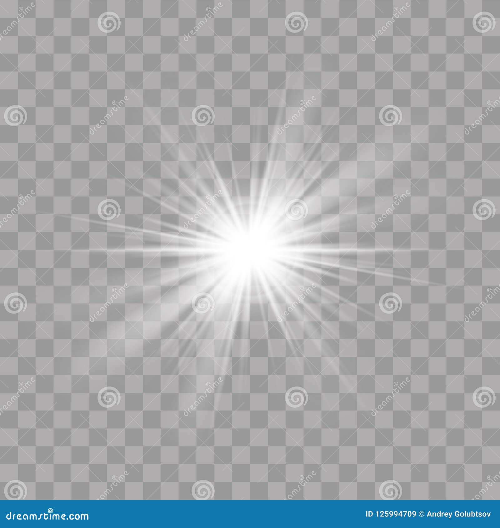 Light Rays Flash Sun Star Shine Radiance Effect Cartoon Vector ...