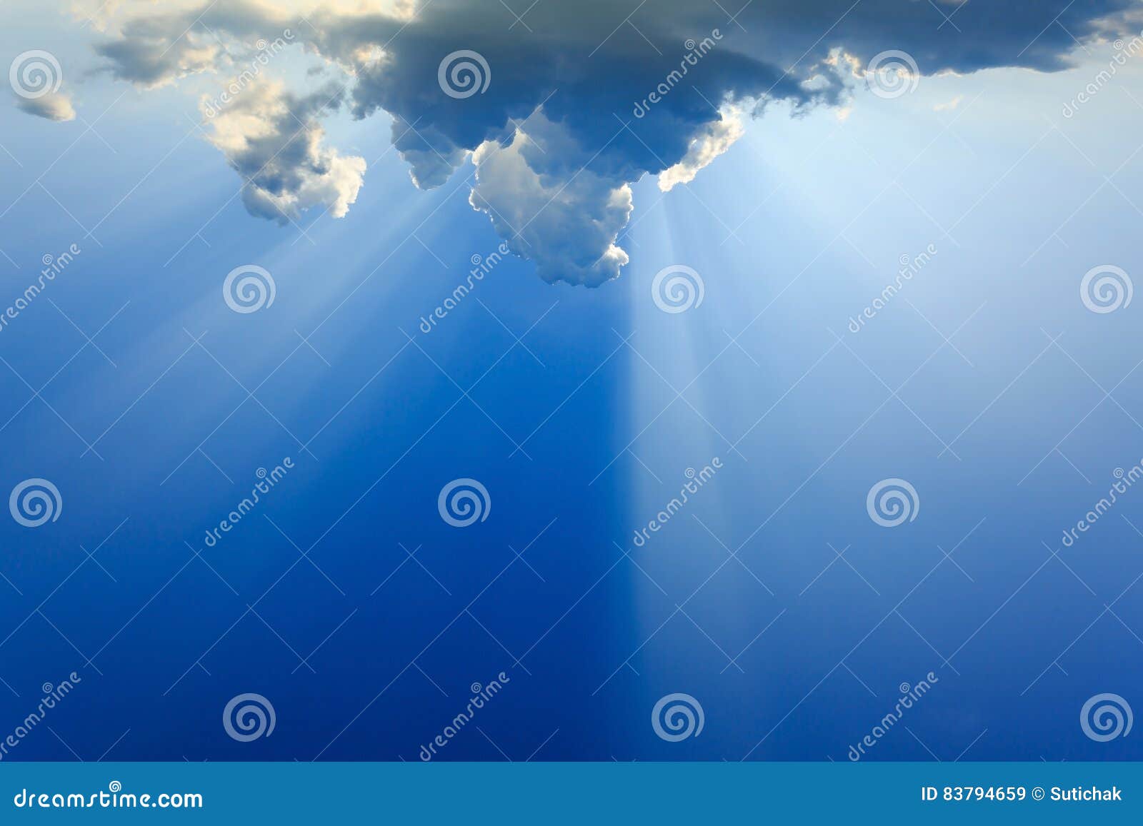 Light Rays of God on Blue Sky Stock Image - Image of rays, shiny: 83794659
