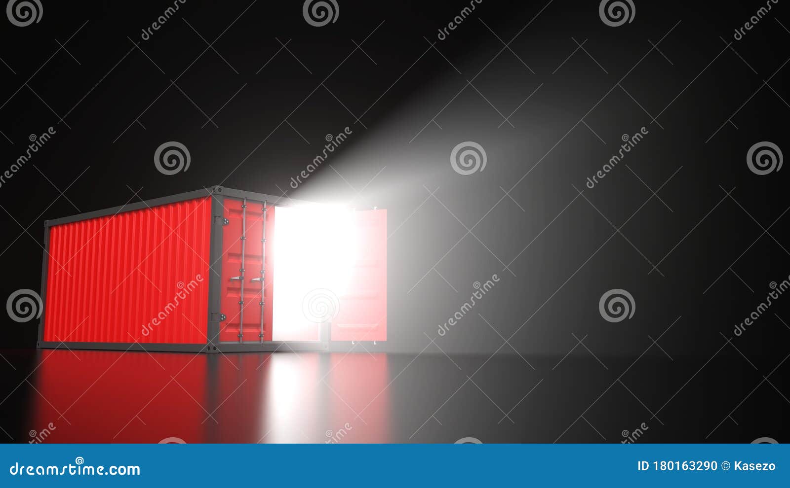 Light Rays from Opened Container. 3D Illustration Stock Illustration ...