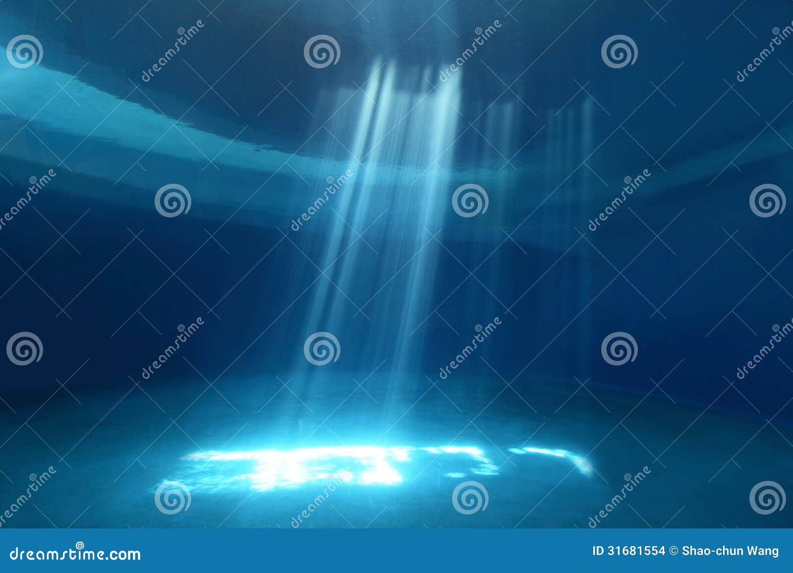 Light Rays Shining through Water Stock Photo - Image of abstract, ocean ...