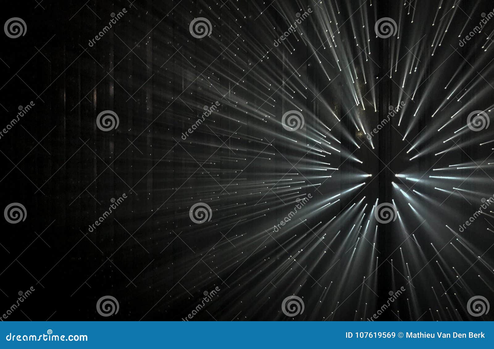Light Rays through Small Holes in a Dark Space Stock Image - Image of ...