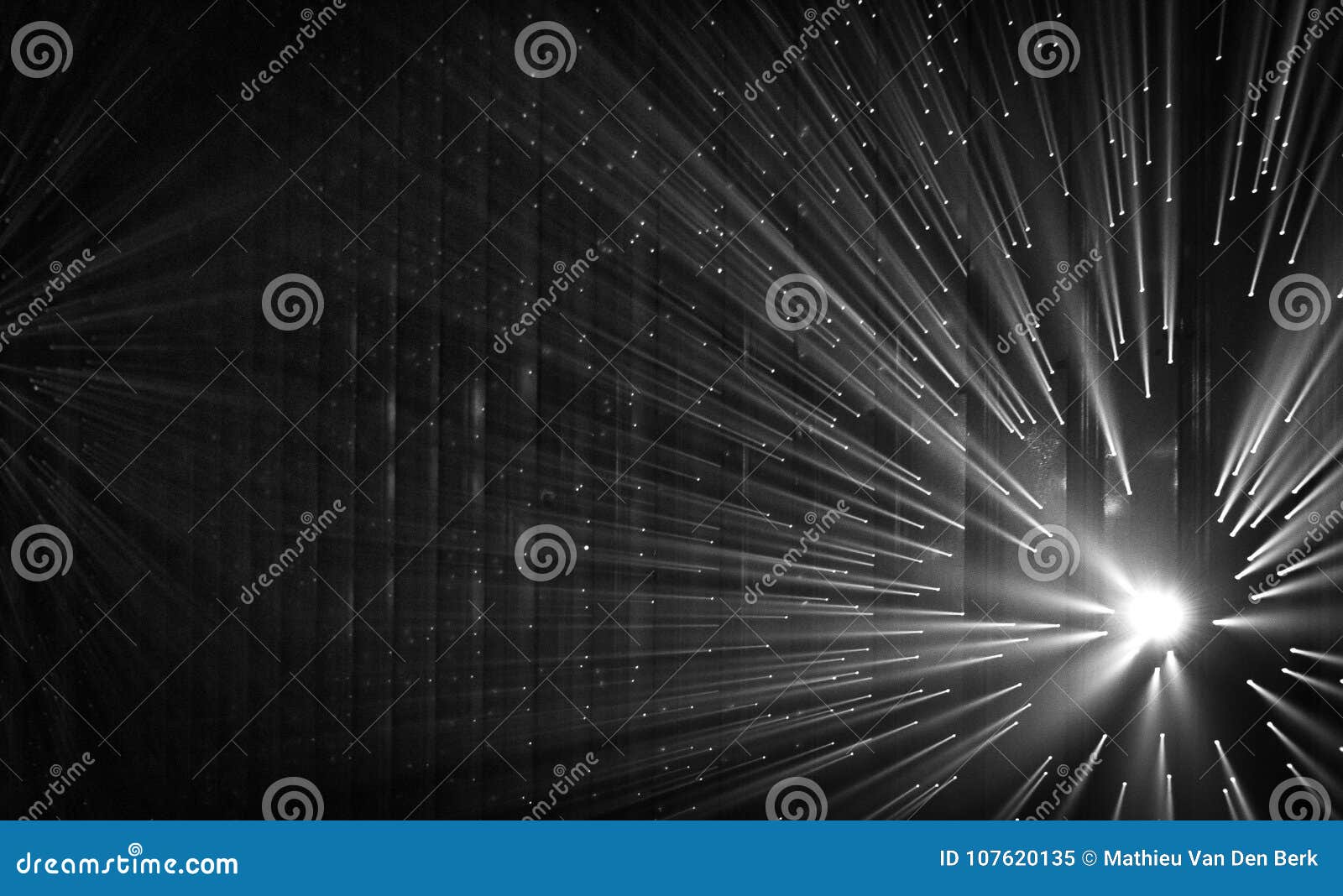 Light Rays through Small Holes in a Dark Space Stock Image - Image of ...