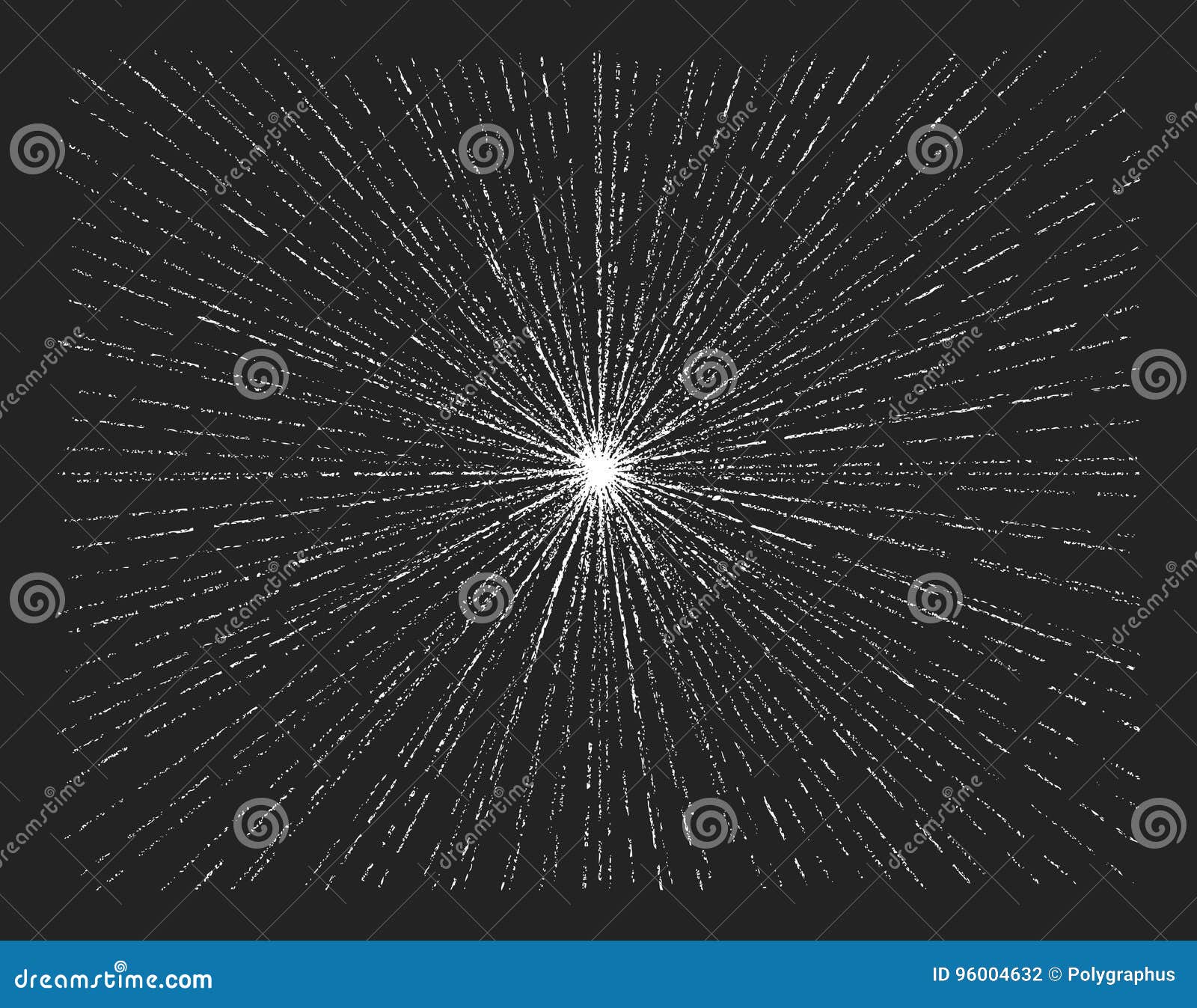 Light Rays, Sunburst, Starburst. Hand Drawn Chalk Vector Stock Vector ...