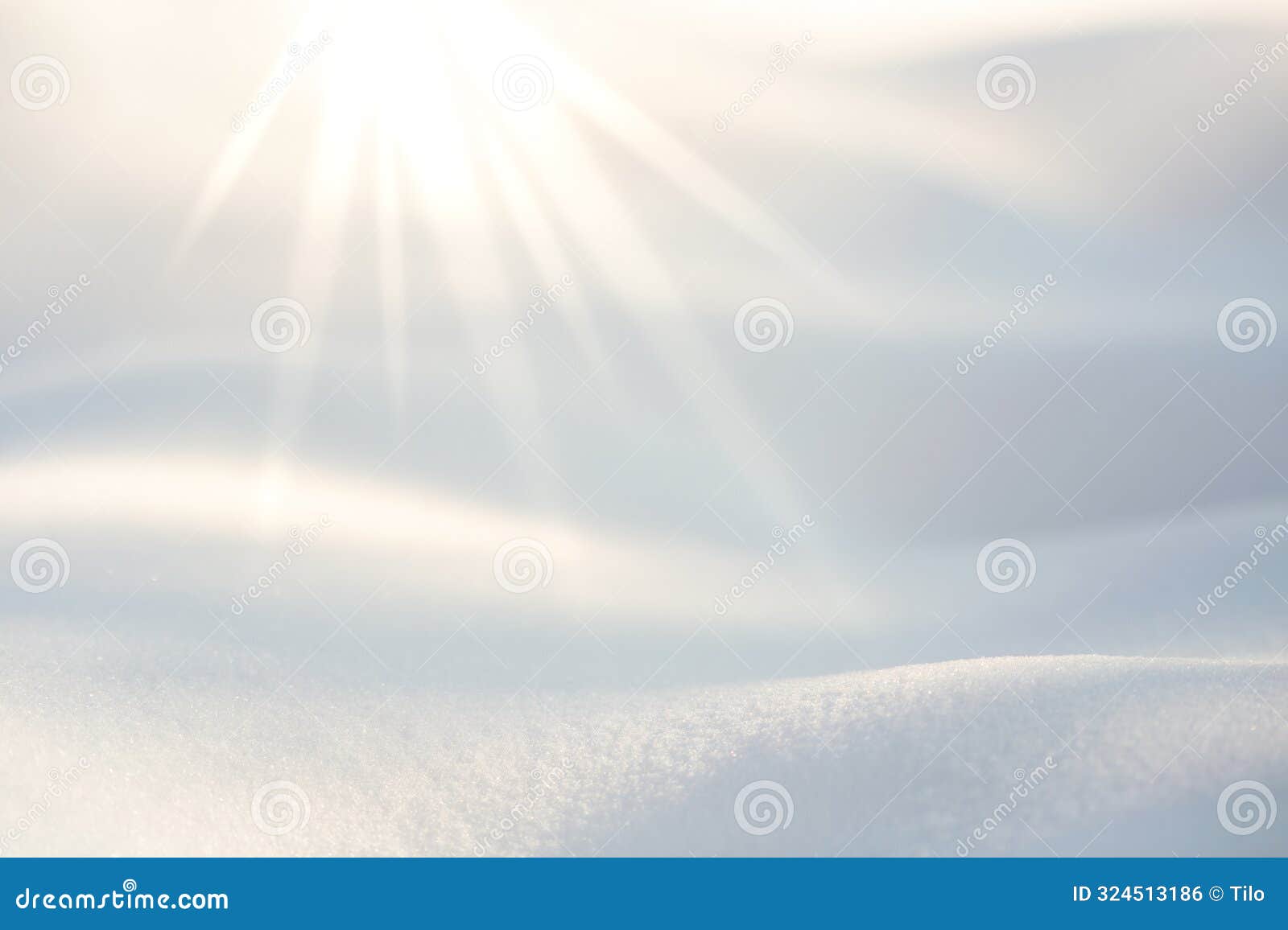 Light Rays from Top Enlightening the Snow on the Floor Stock Photo ...