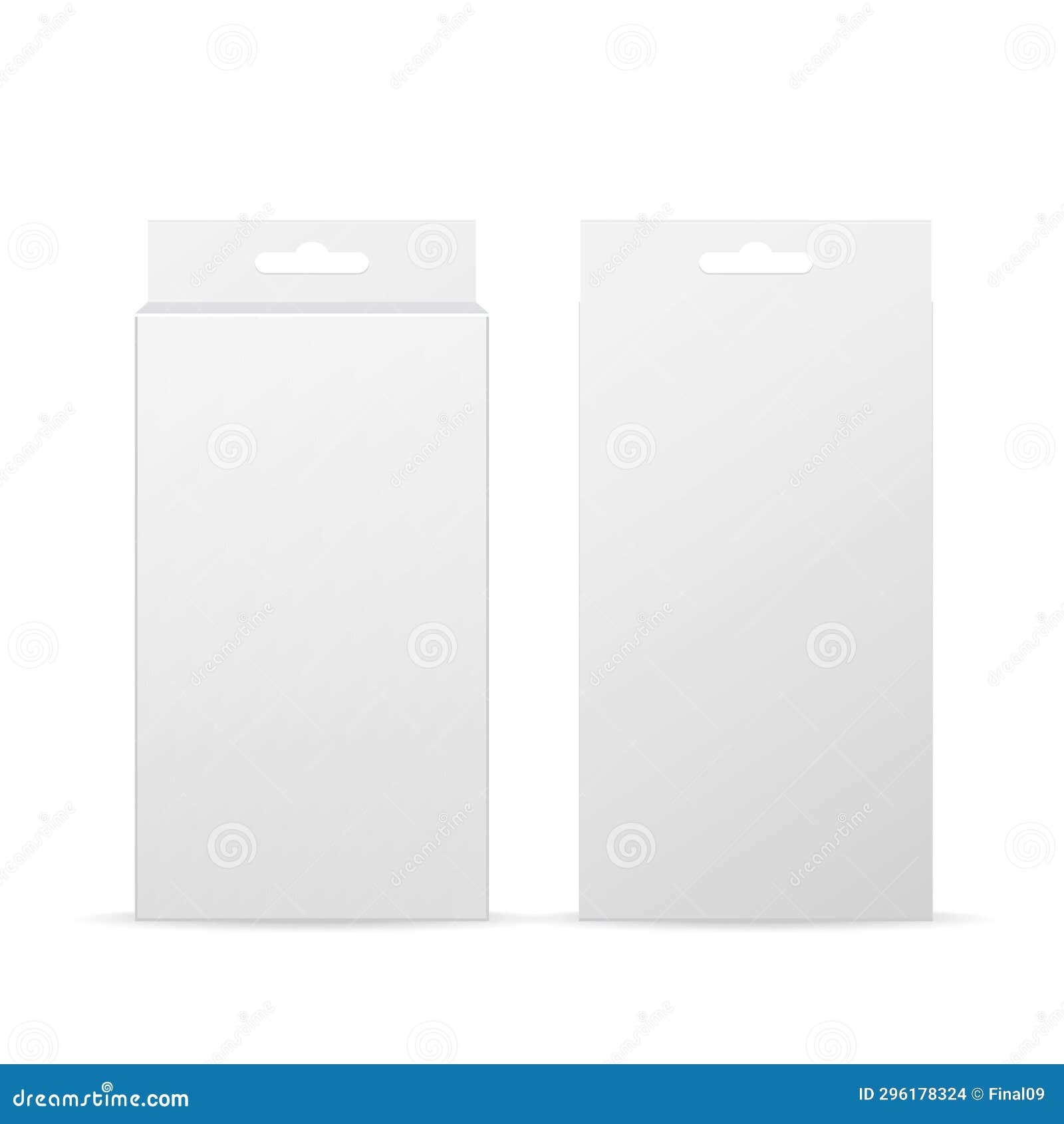Light Realistic Package Cardboard Box with a Transparent Window. Stock ...