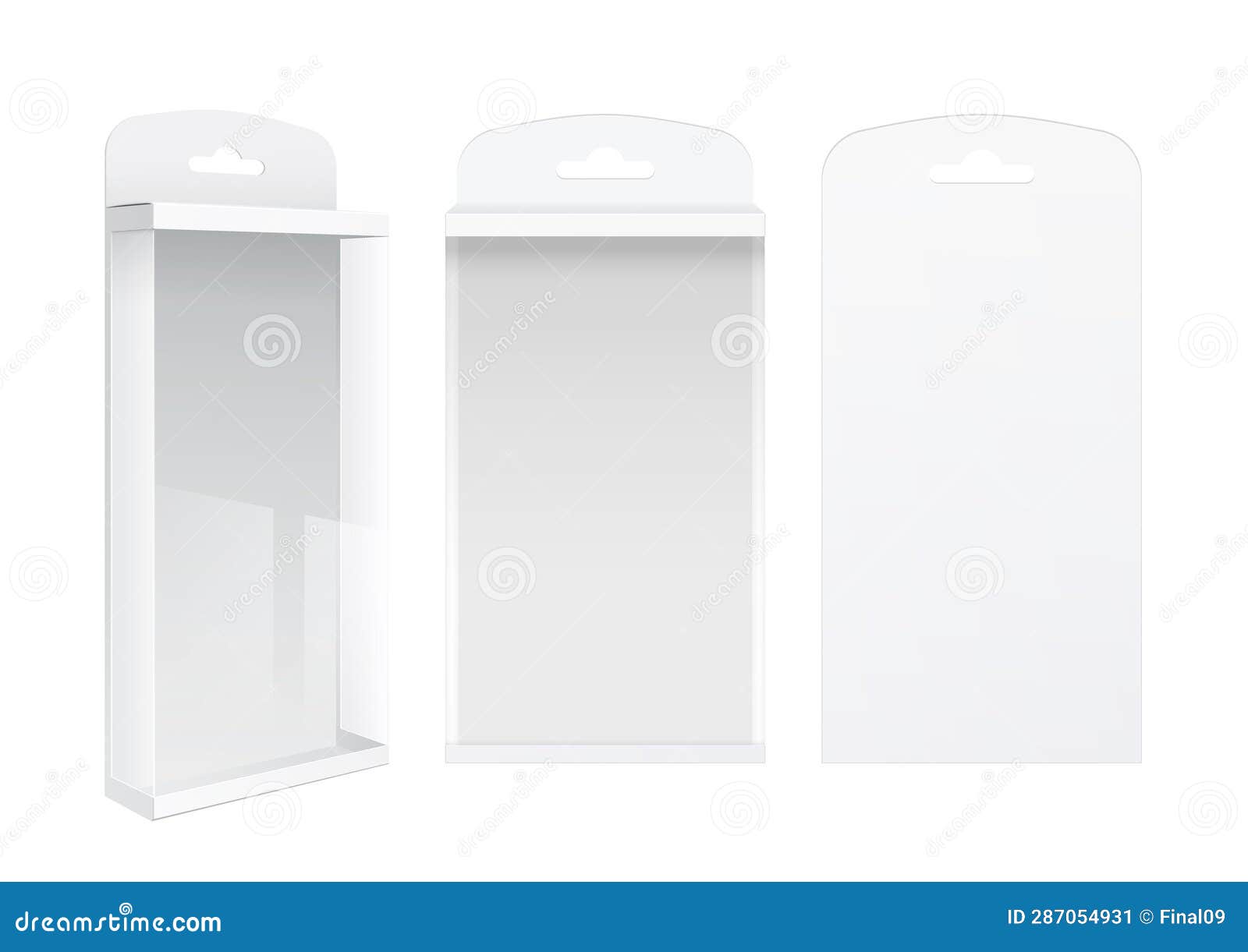 Light Realistic Package Cardboard Box with a Transparent Window. Stock ...