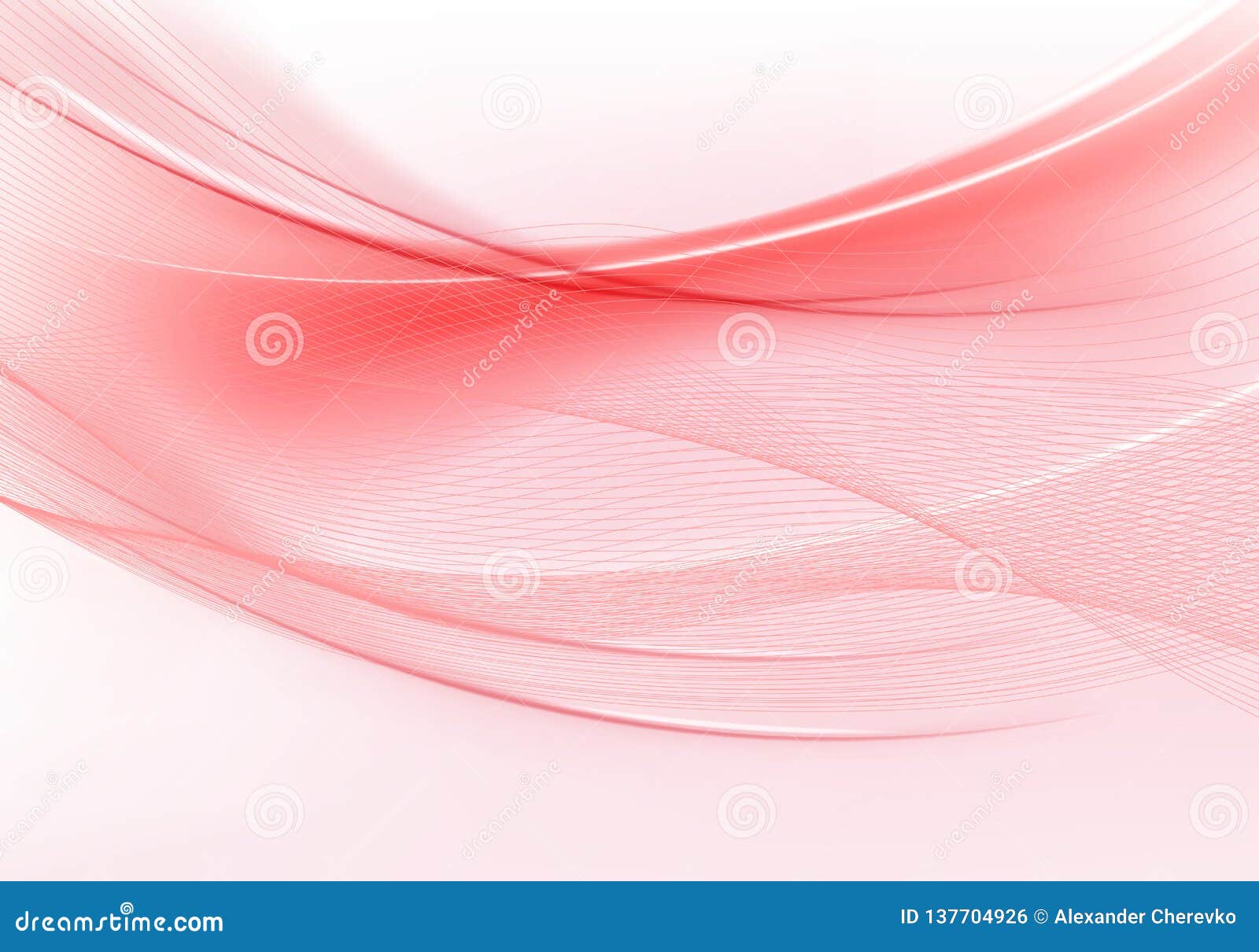 Light Red Background with Smooth Thin Lines. Stock Vector ...