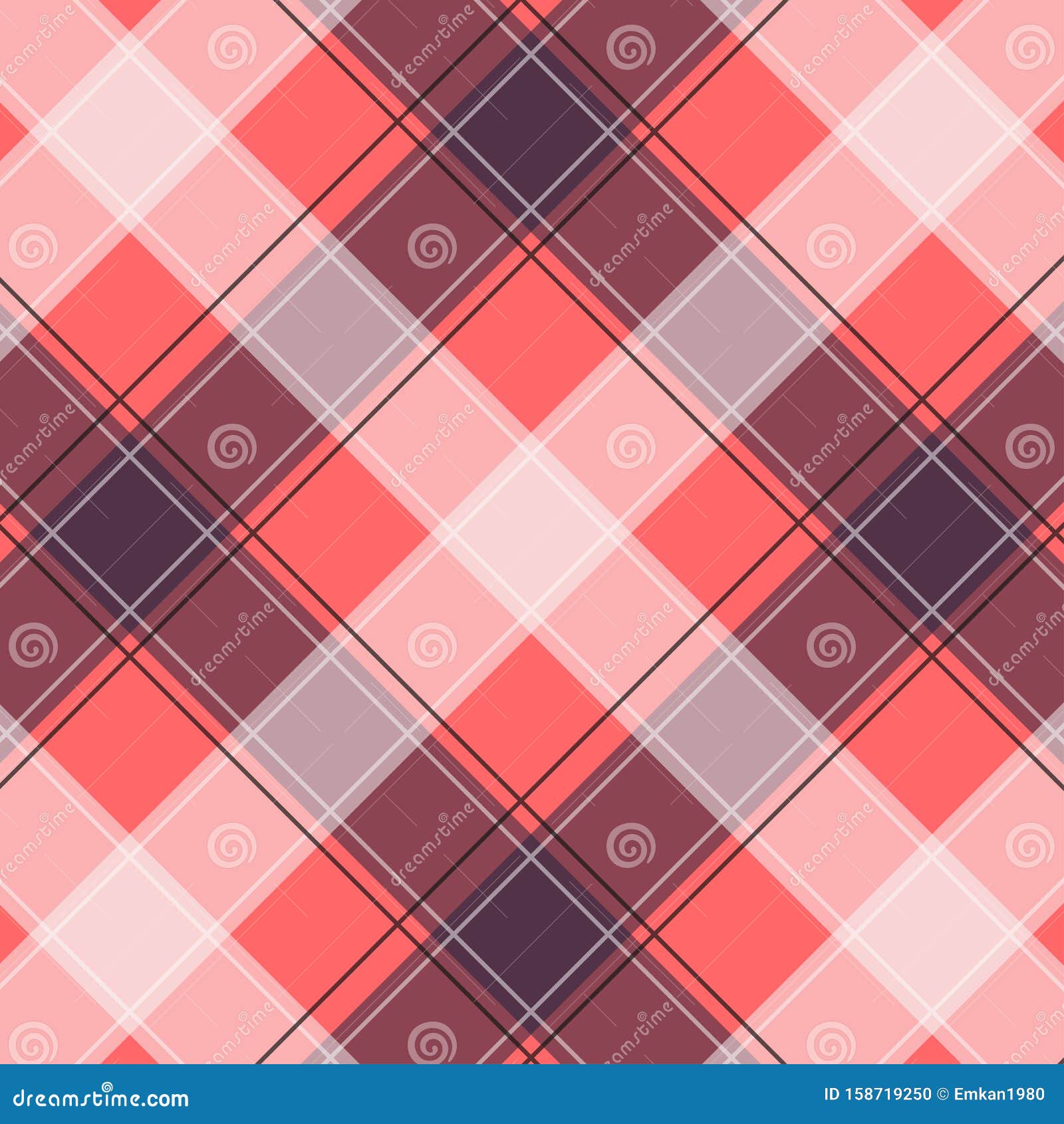 Light Red Gingham Pattern. Texture from Squares for - Plaid ...
