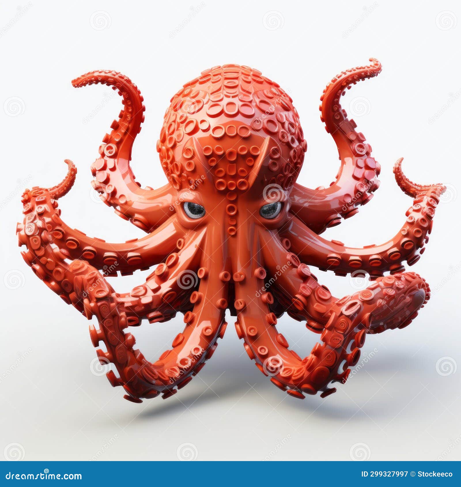 Light Red Octopus 3d Model Preview No. 11 - 8k Resolution Stock ...