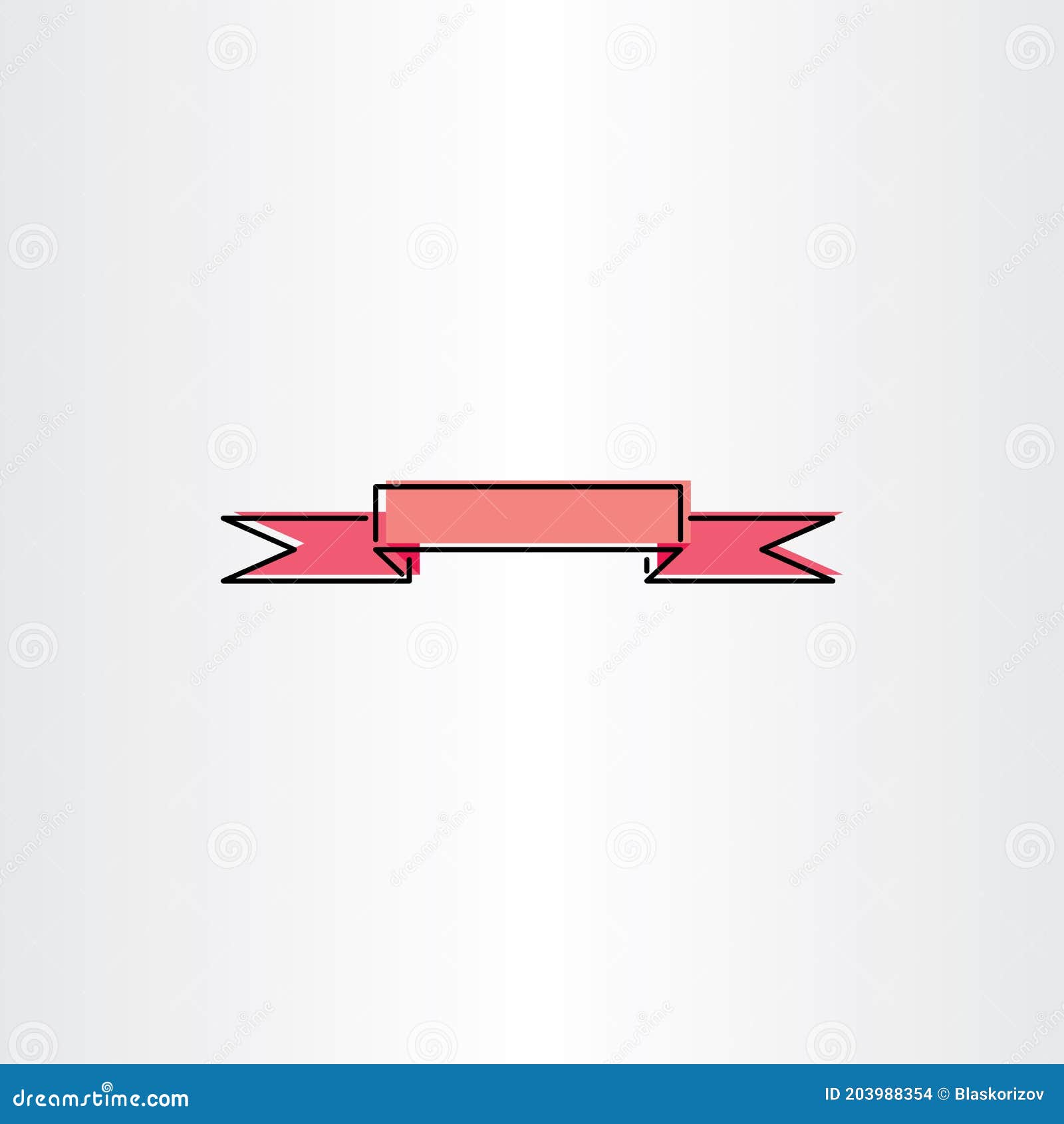 Light Red Ribbon Banner Design Element Stock Vector - Illustration of ...