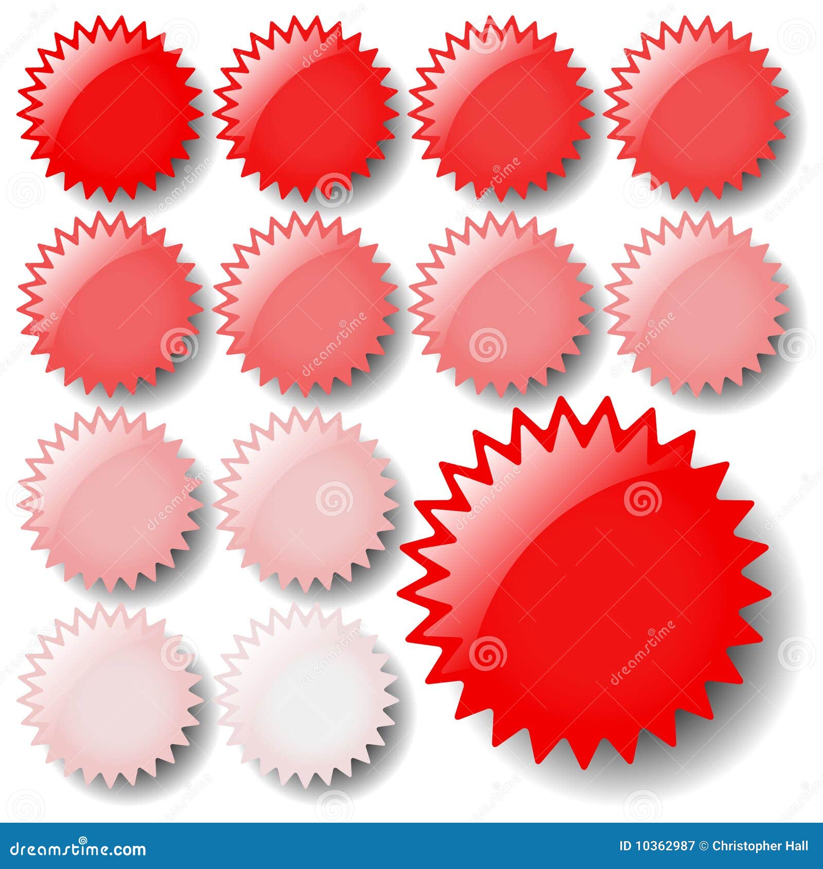 Light Red Star Icons stock vector. Illustration of color - 10362987