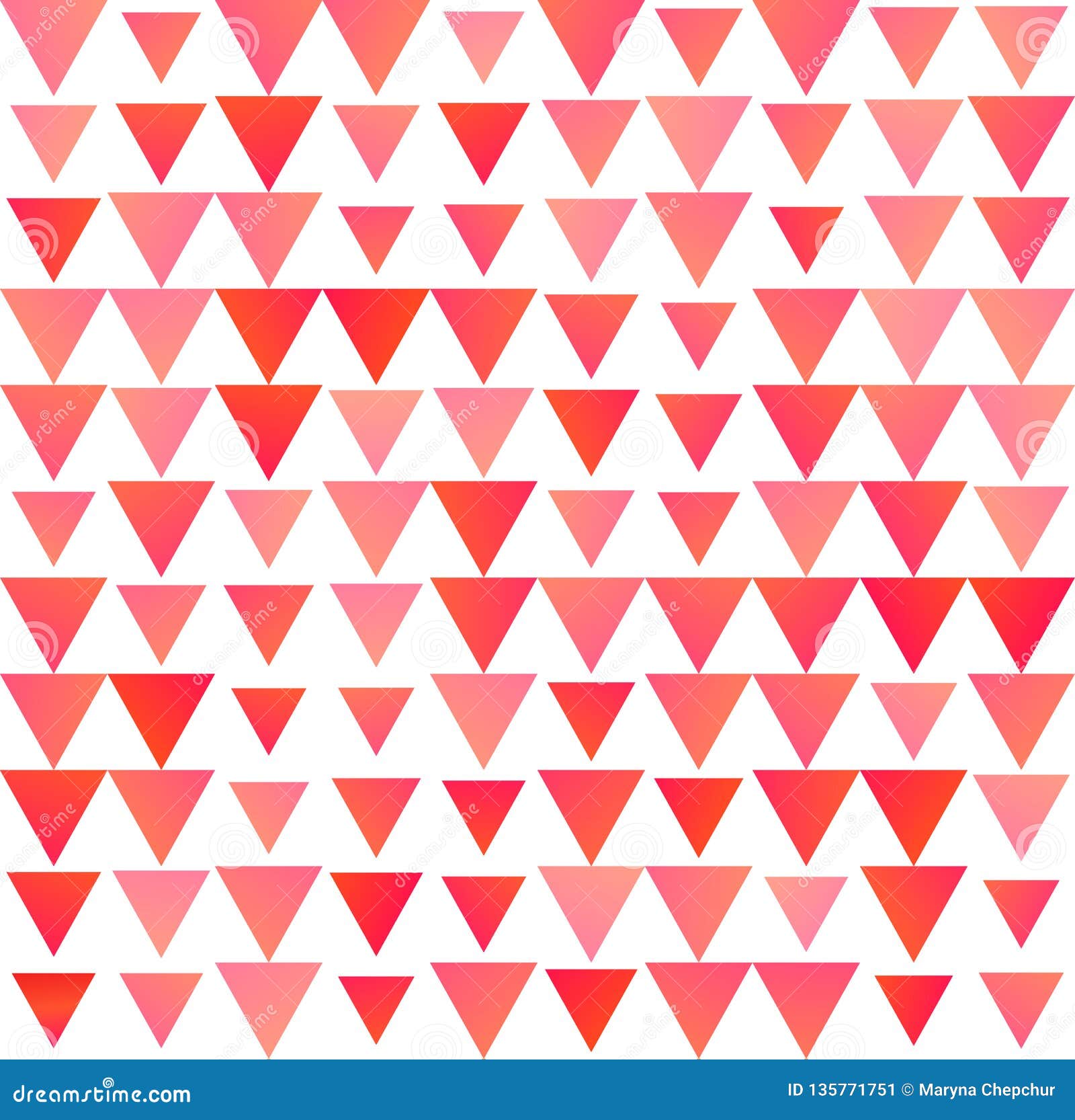 Light RED Triangles. RED Gradient. Seamless Vector Pattern for Design ...