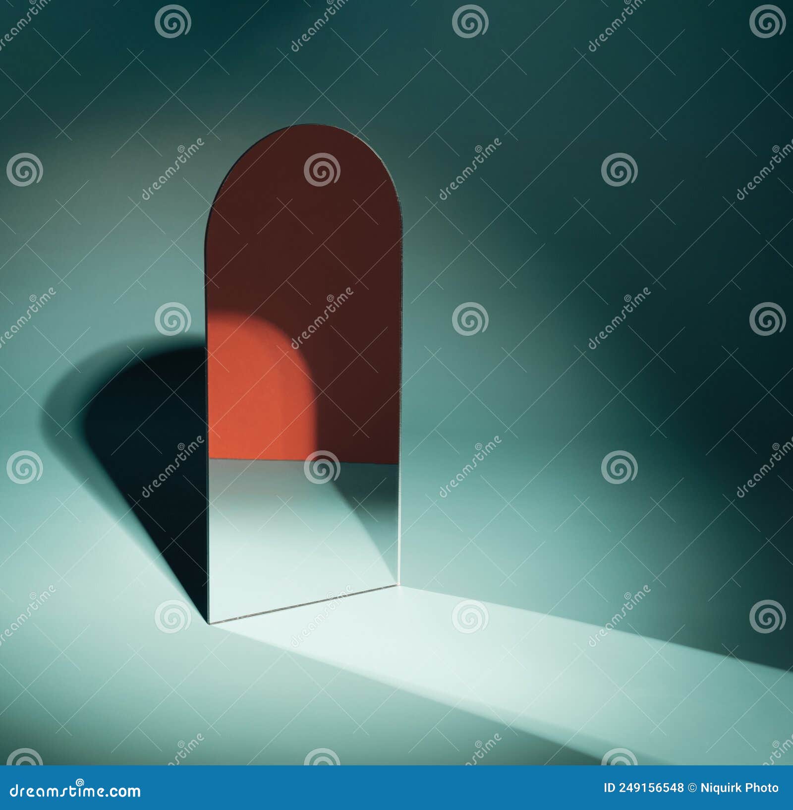 Light Reflecting Off of Vertical Mirror. Minimal Geometric Background ...