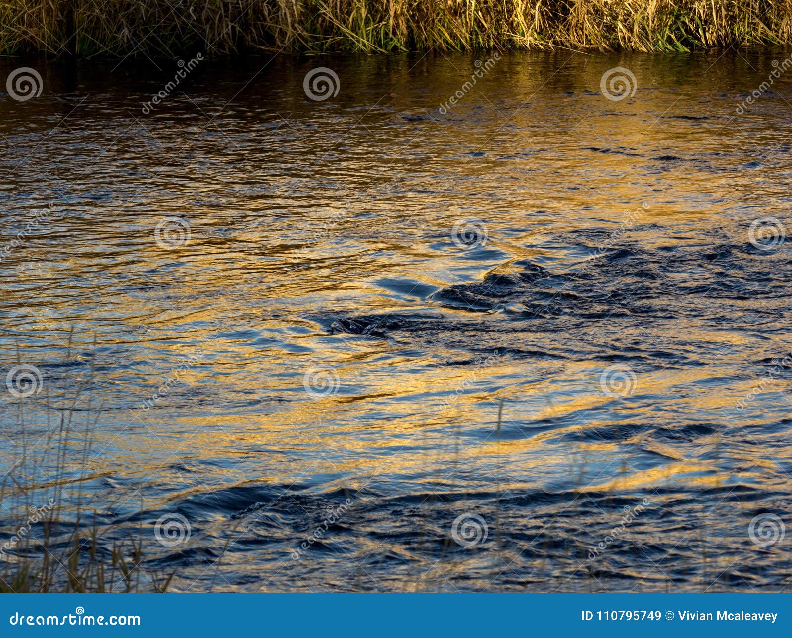 Light Reflections on Moving Water Stock Image - Image of light ...