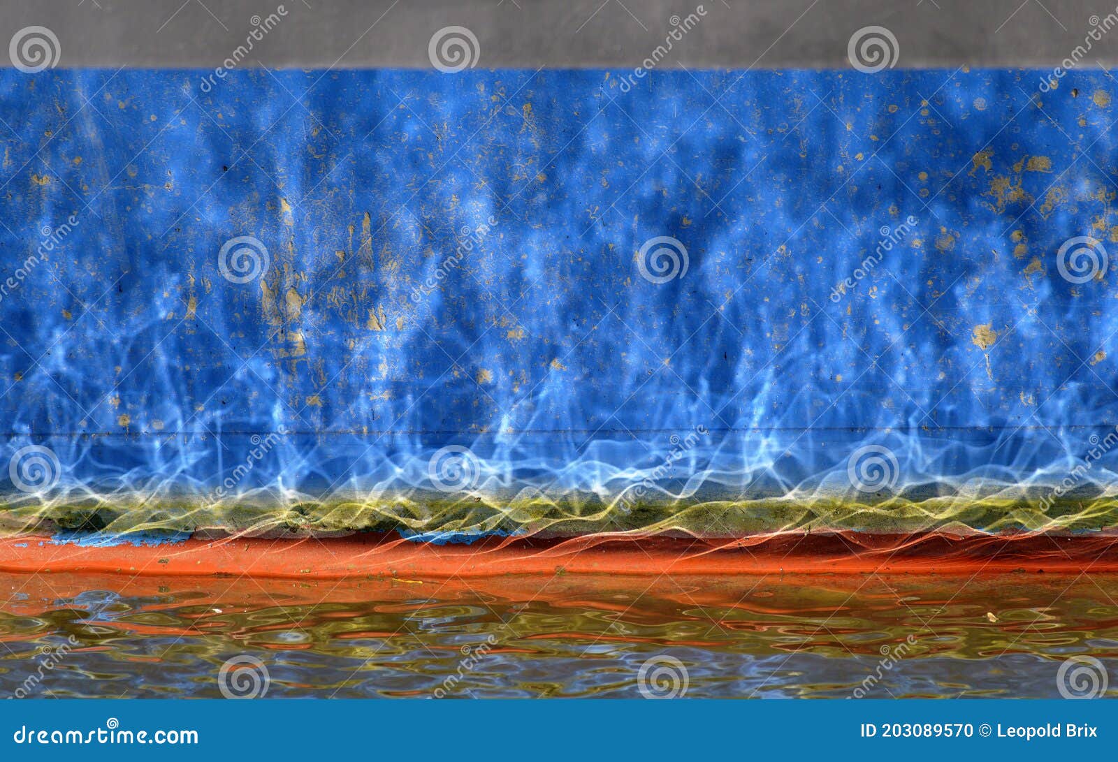 Light Reflections on a Ship`s Side Stock Photo - Image of reflection ...