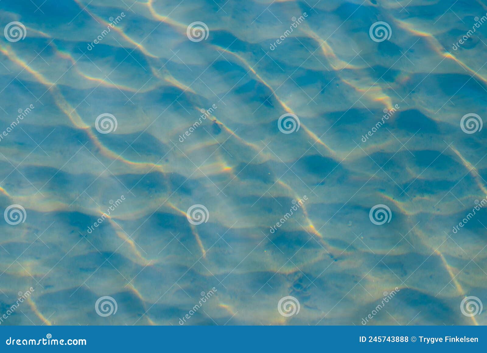 Light Reflections of Sun through the Waves in Shallow Waters.. Stock ...