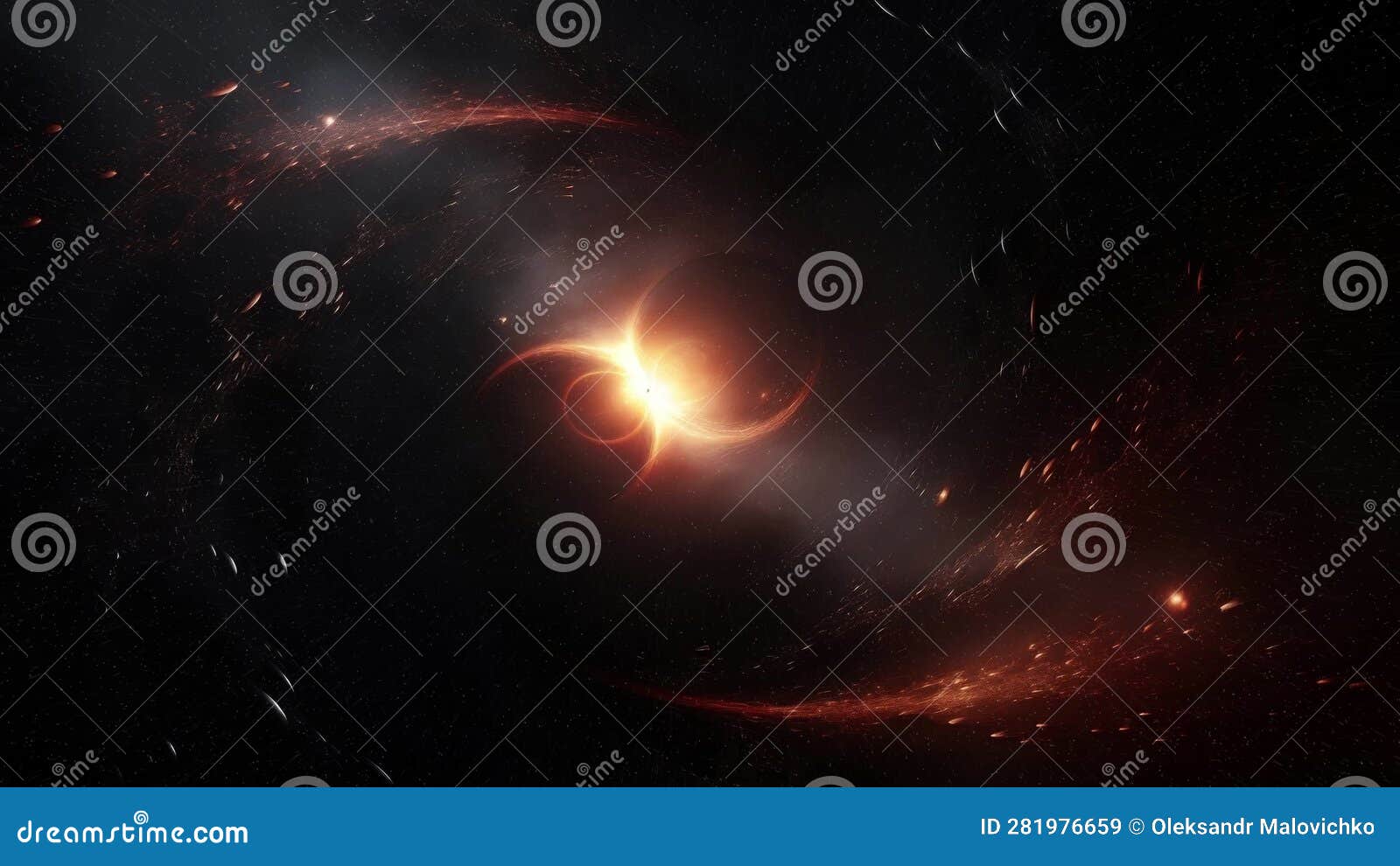 Light Refracted by a Black Hole. Stock Video - Video of astrophysics ...