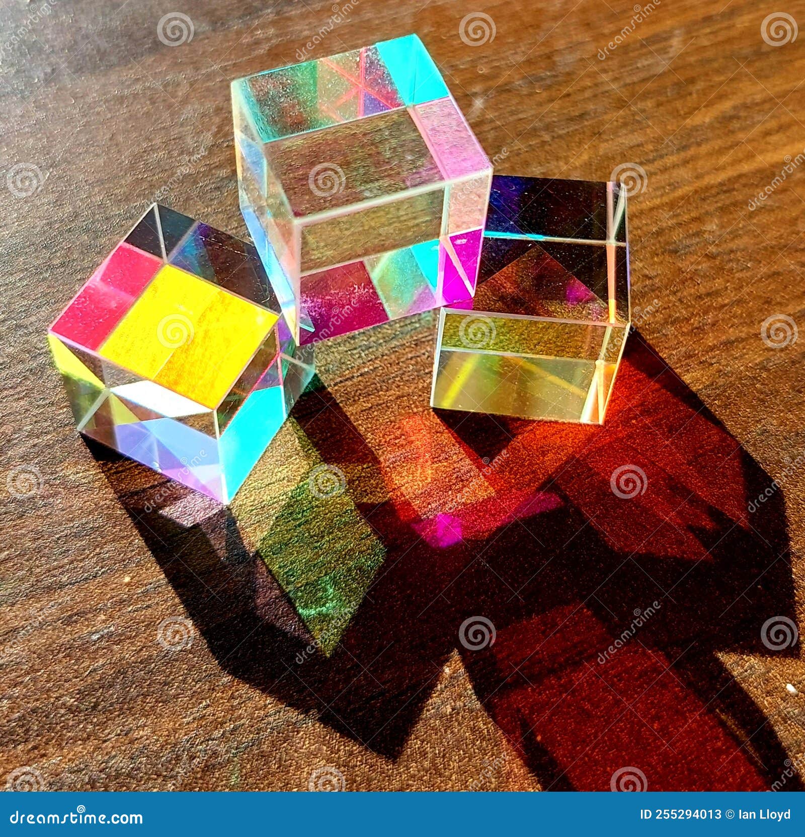 Light Refracting Cubes in Sunlight and Shadows Stock Image - Image of ...