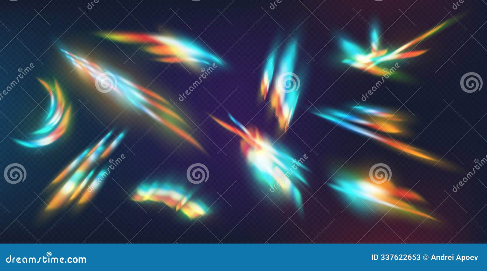 Light Refraction Effect Realistic Vector Illustration Set Stock Vector ...